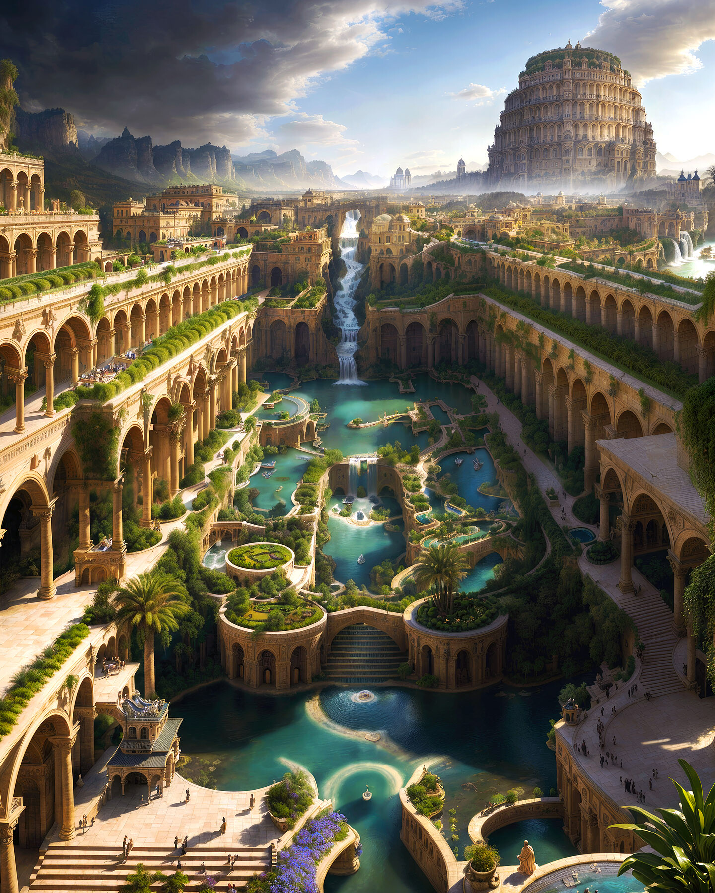 ArtStation - The Hanging Gardens and The Tower of Babel