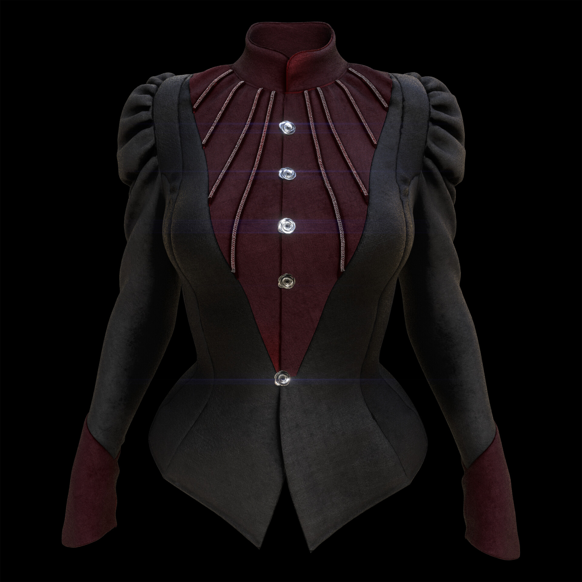 ArtStation - Gothic Jacket 3D Model