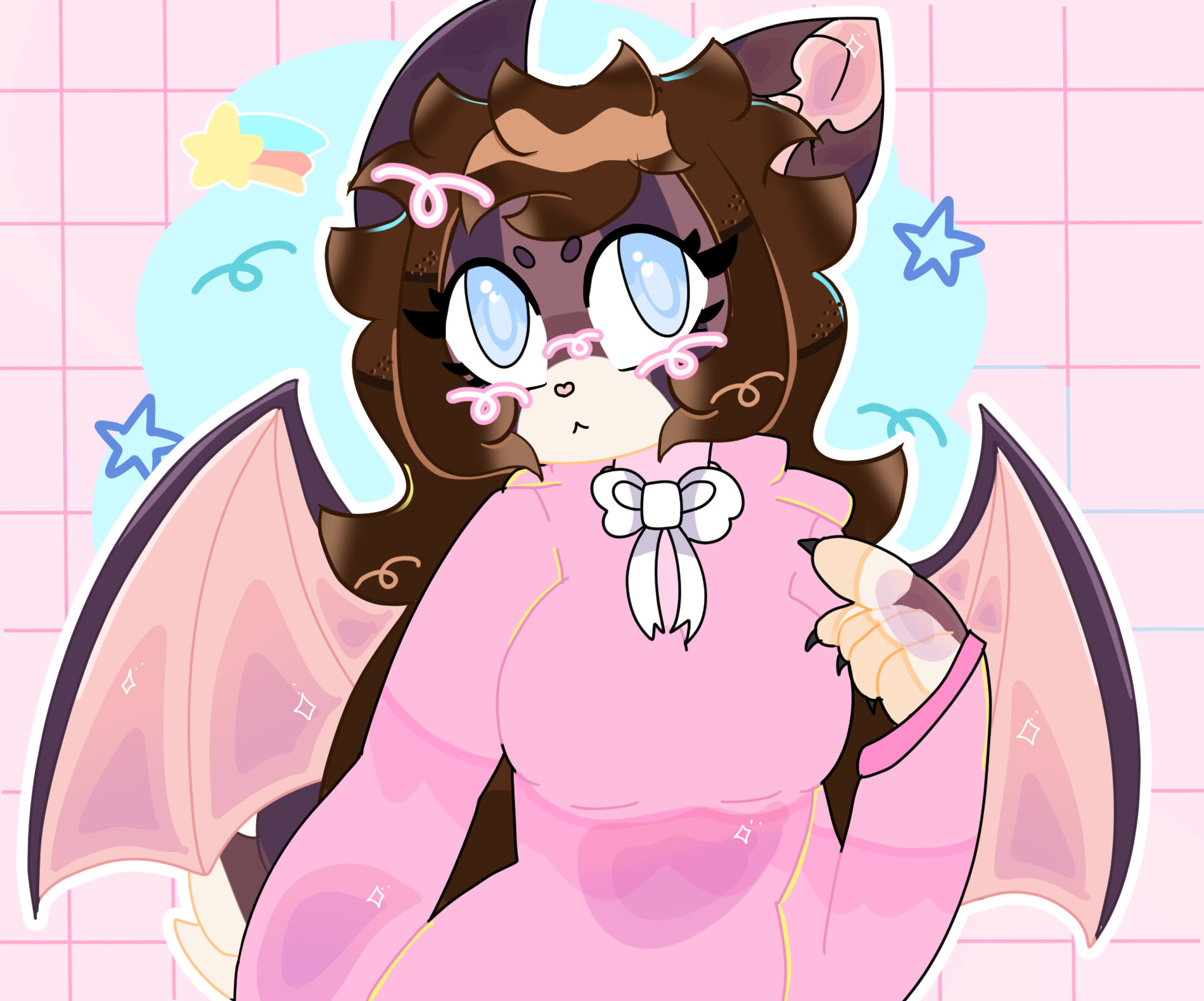 ArtStation - half-body drawings of my own character Vampy