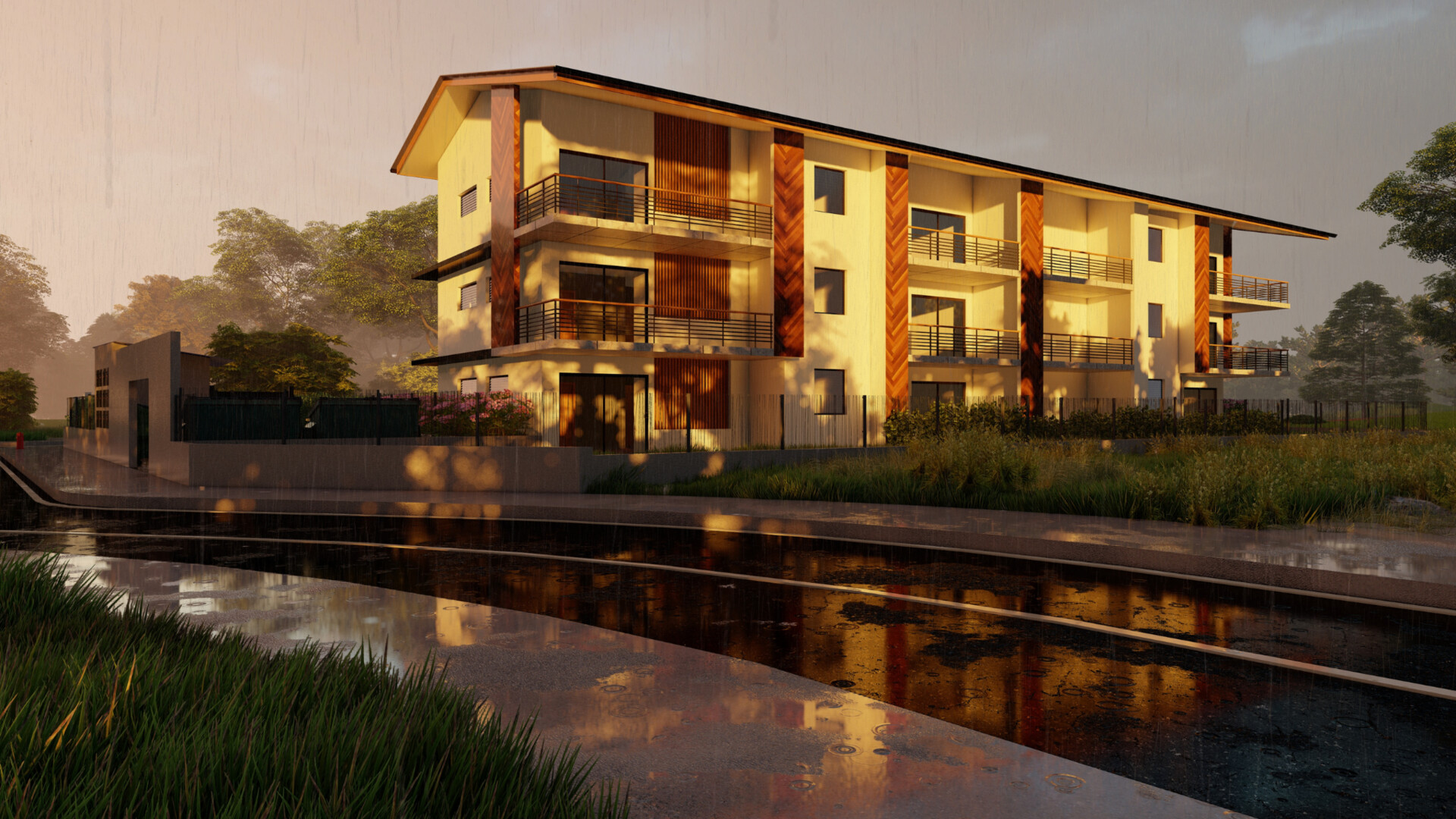 ArtStation - Residential building !! Architectural Visualization Lumion Render & Revit Modeling