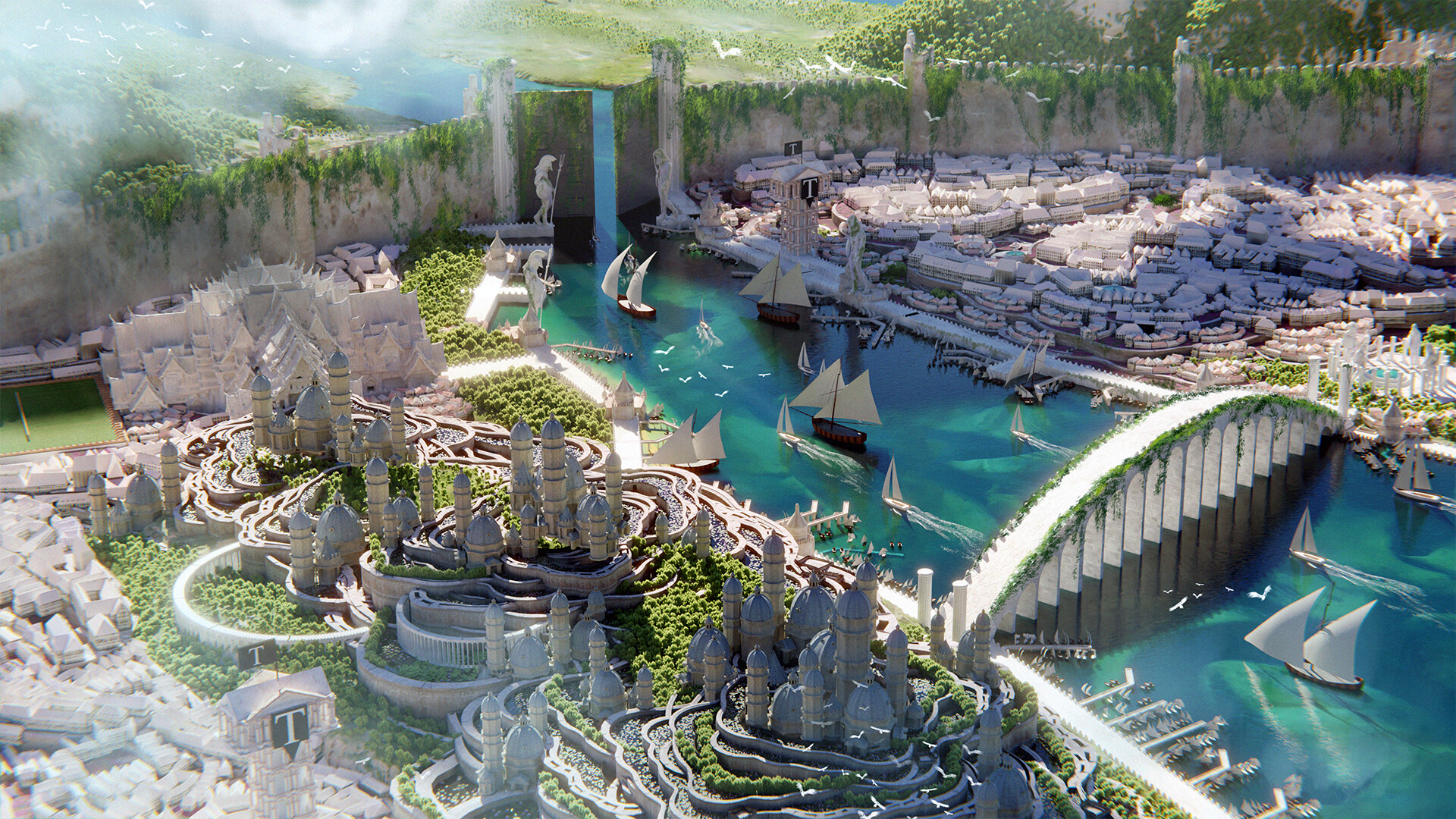 ArtStation - Book illustration. Renaissance city concept.