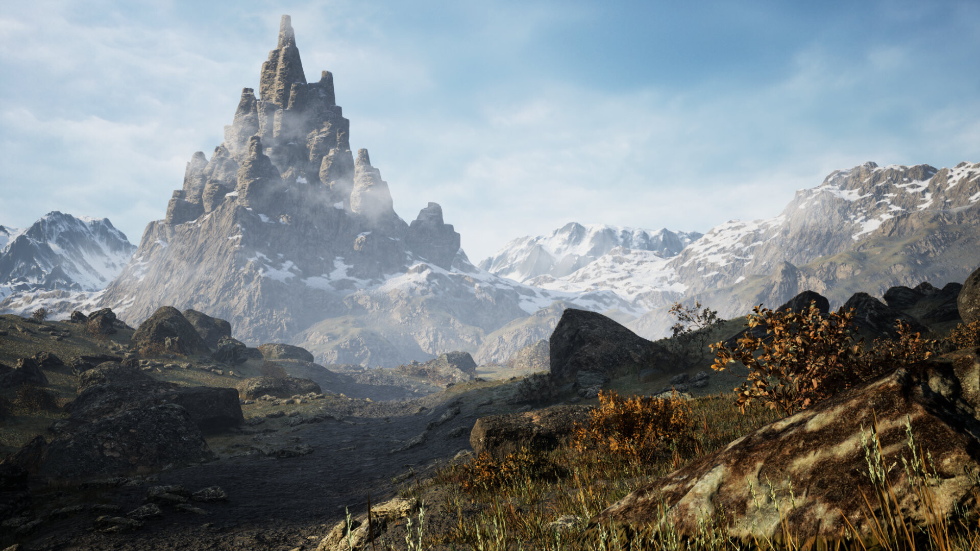 ArtStation - Spike Mountain Landscape