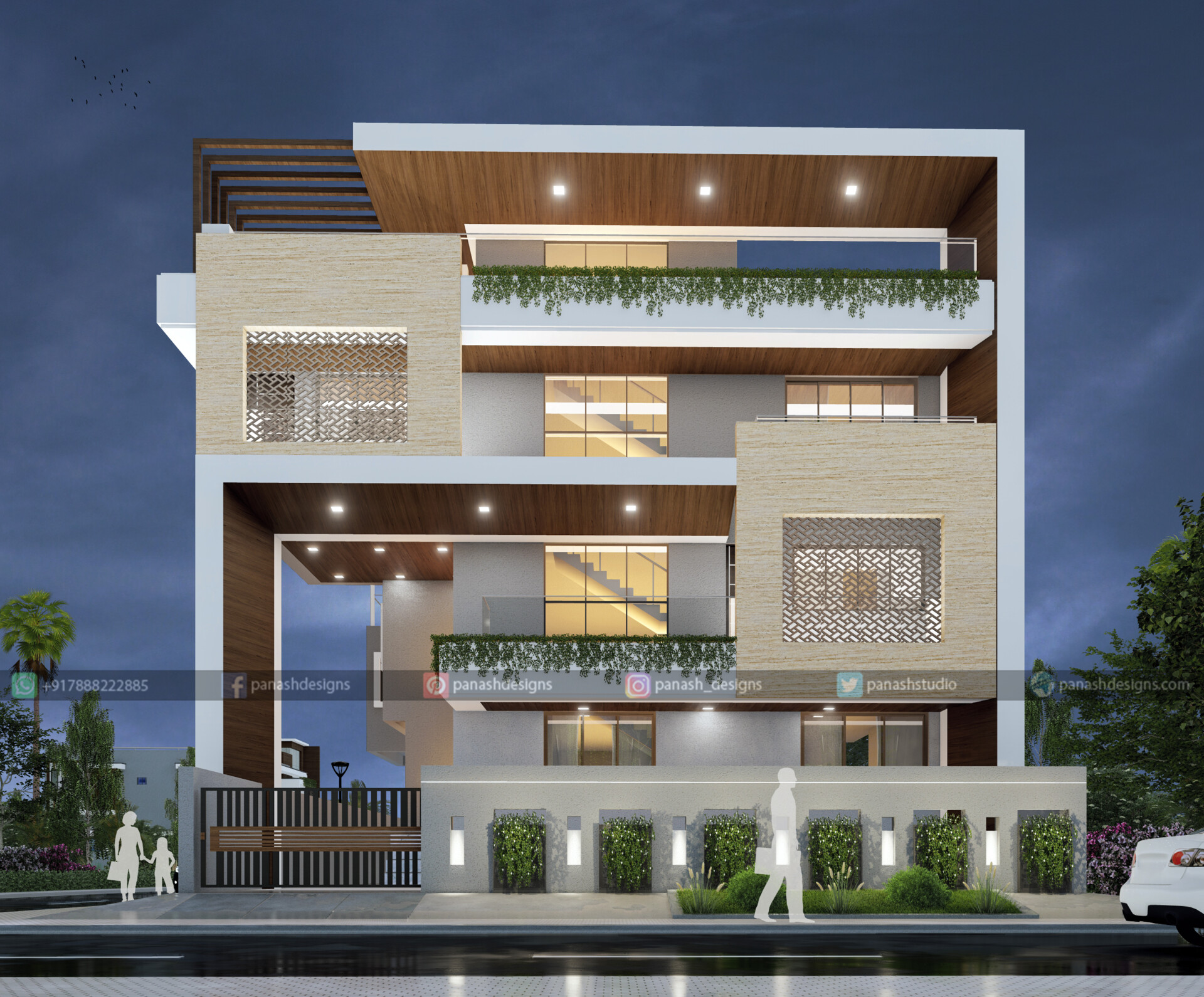 ArtStation - 3D Bungalow elevation 🏡