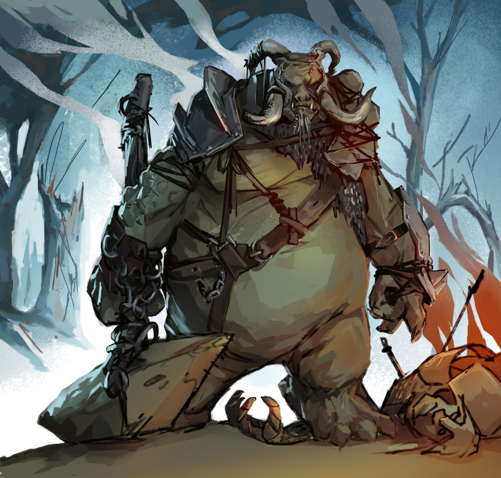 ArtStation - Earth troll concept sketch