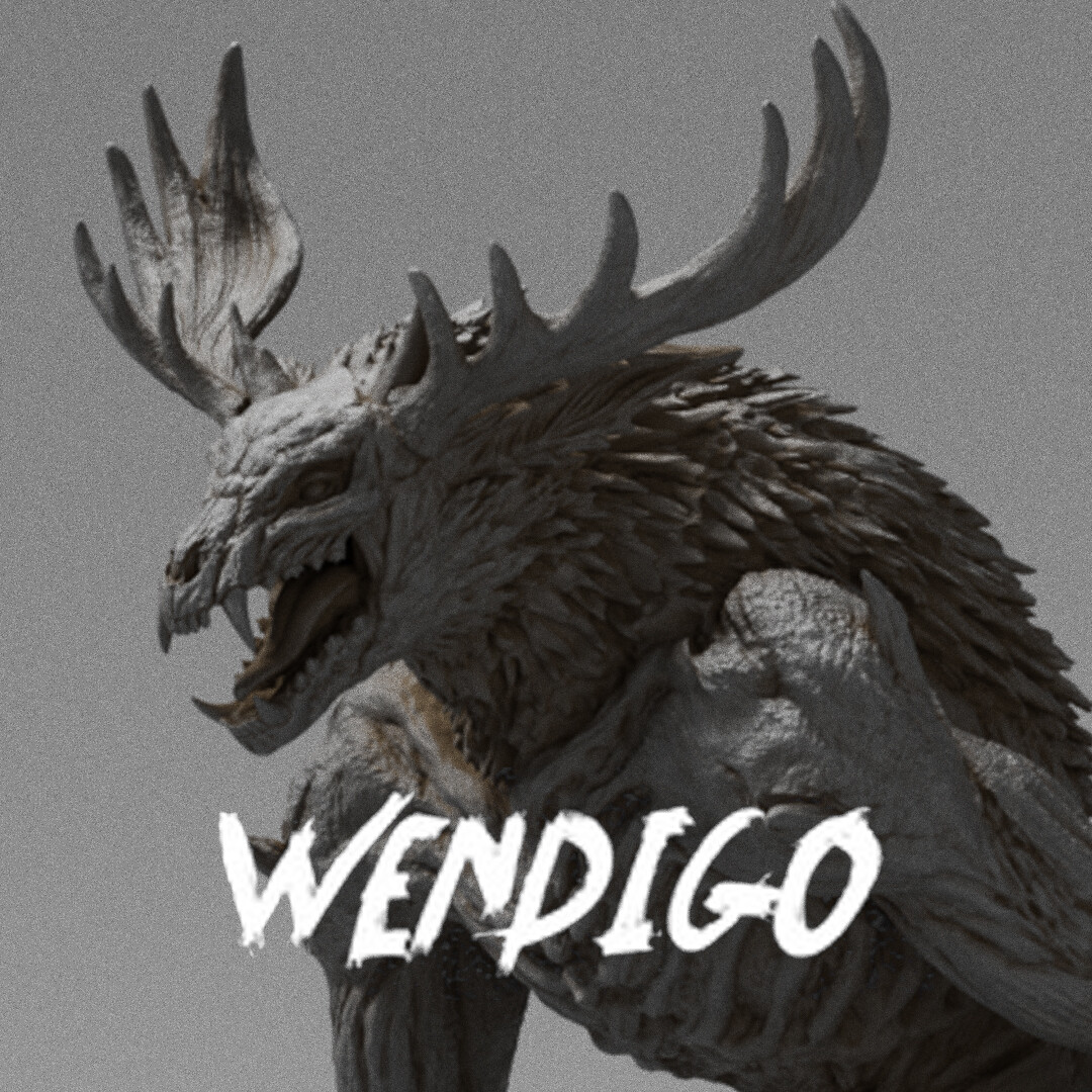 ArtStation - Wendigo concept sculpt