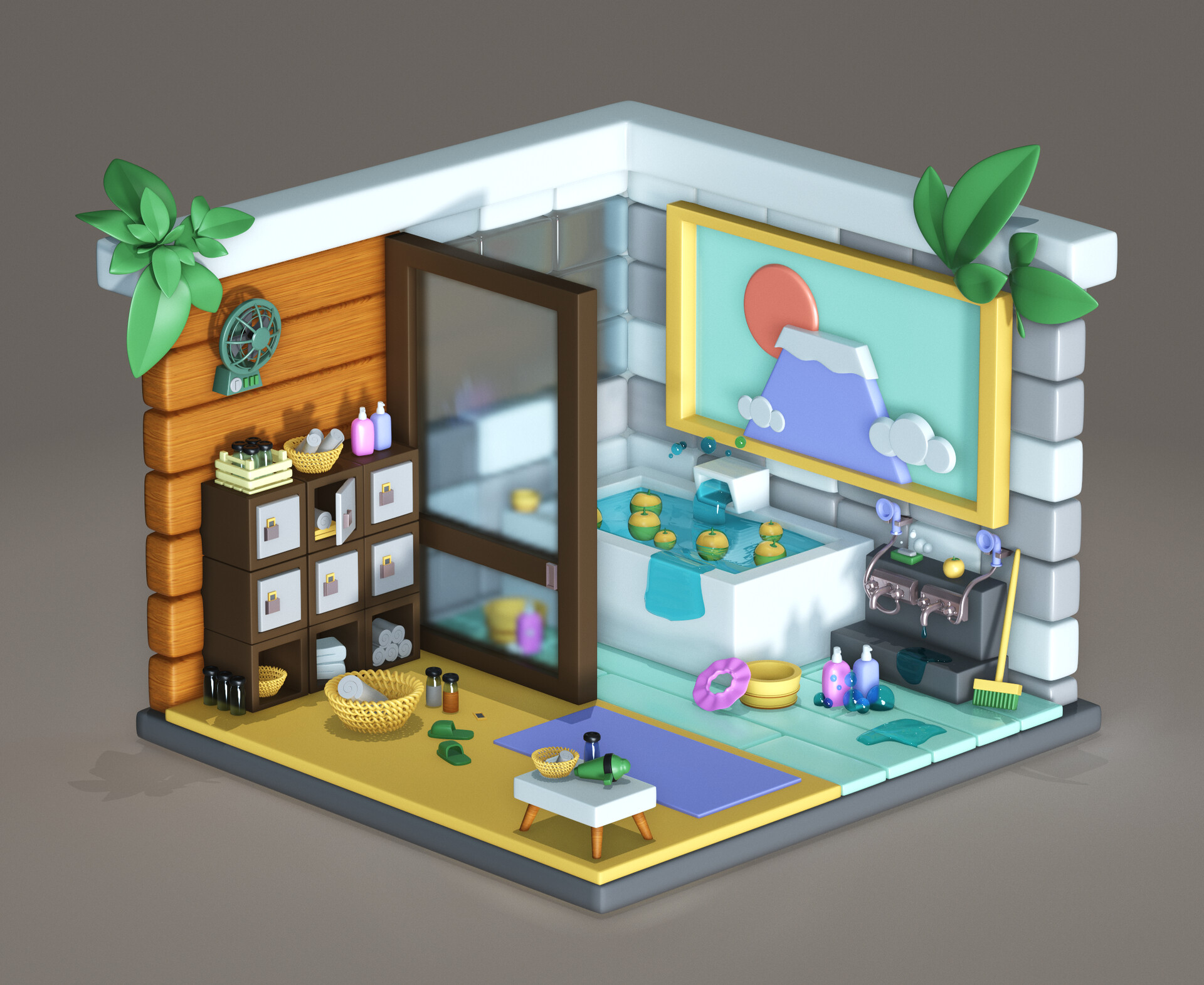 ArtStation - Public bath