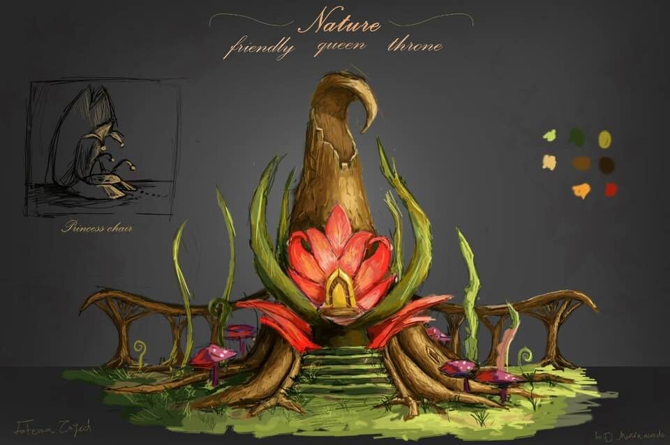 ArtStation - NATURE QUEEN THRONE