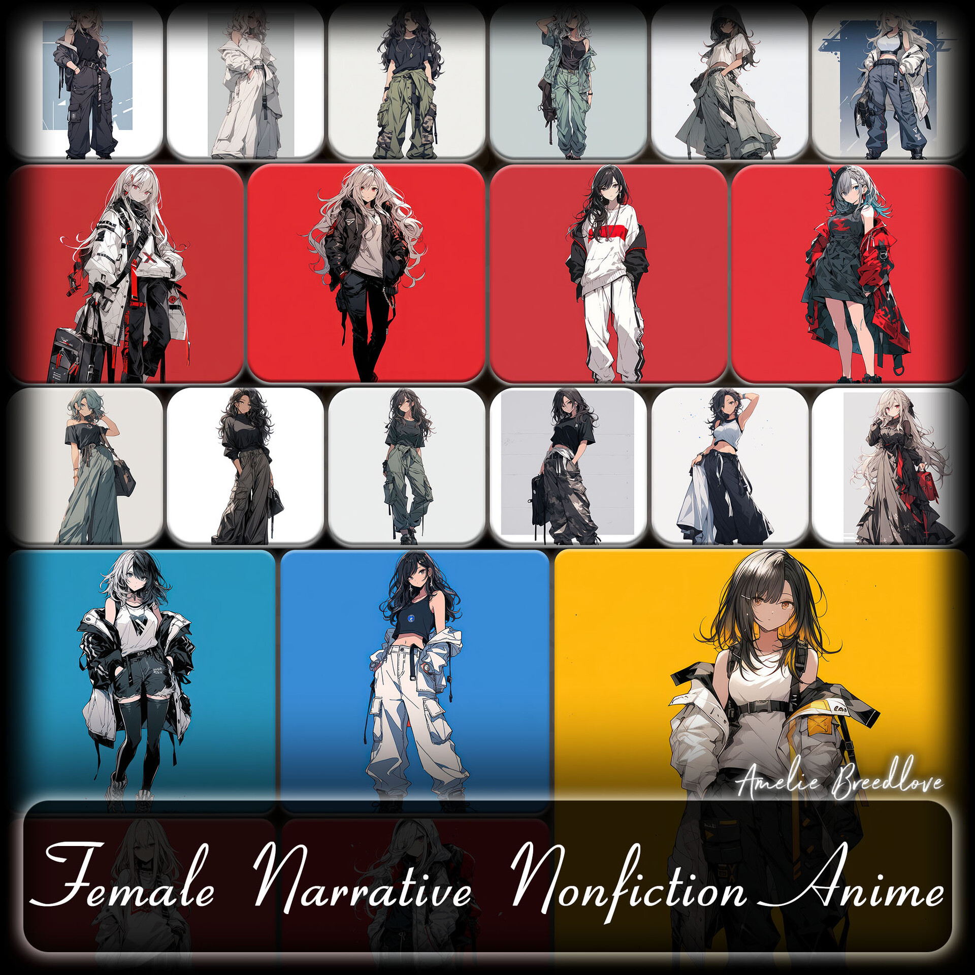 Amelie Anime - 200 Female Narrative Nonfiction Anime (Full Body ...