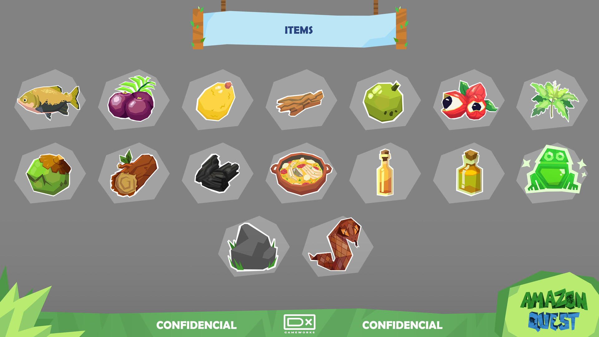 ArtStation - Itens 2D Assets - Amazon Quest