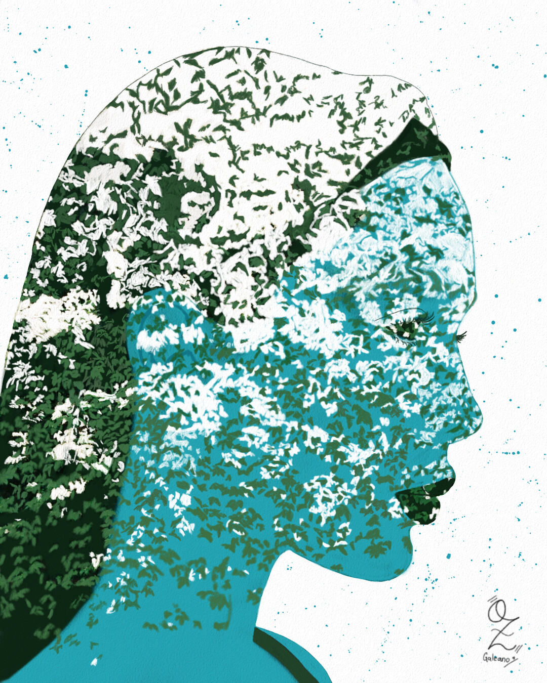 ArtStation - Side Face Illustration by Oz Galeano