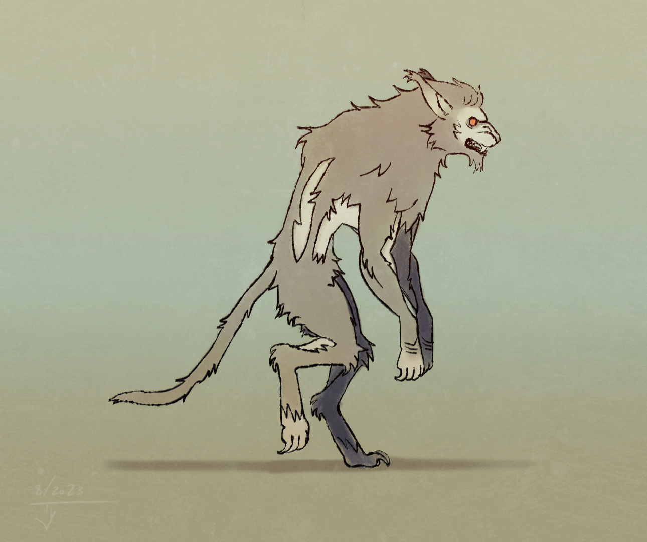 werecat drawing