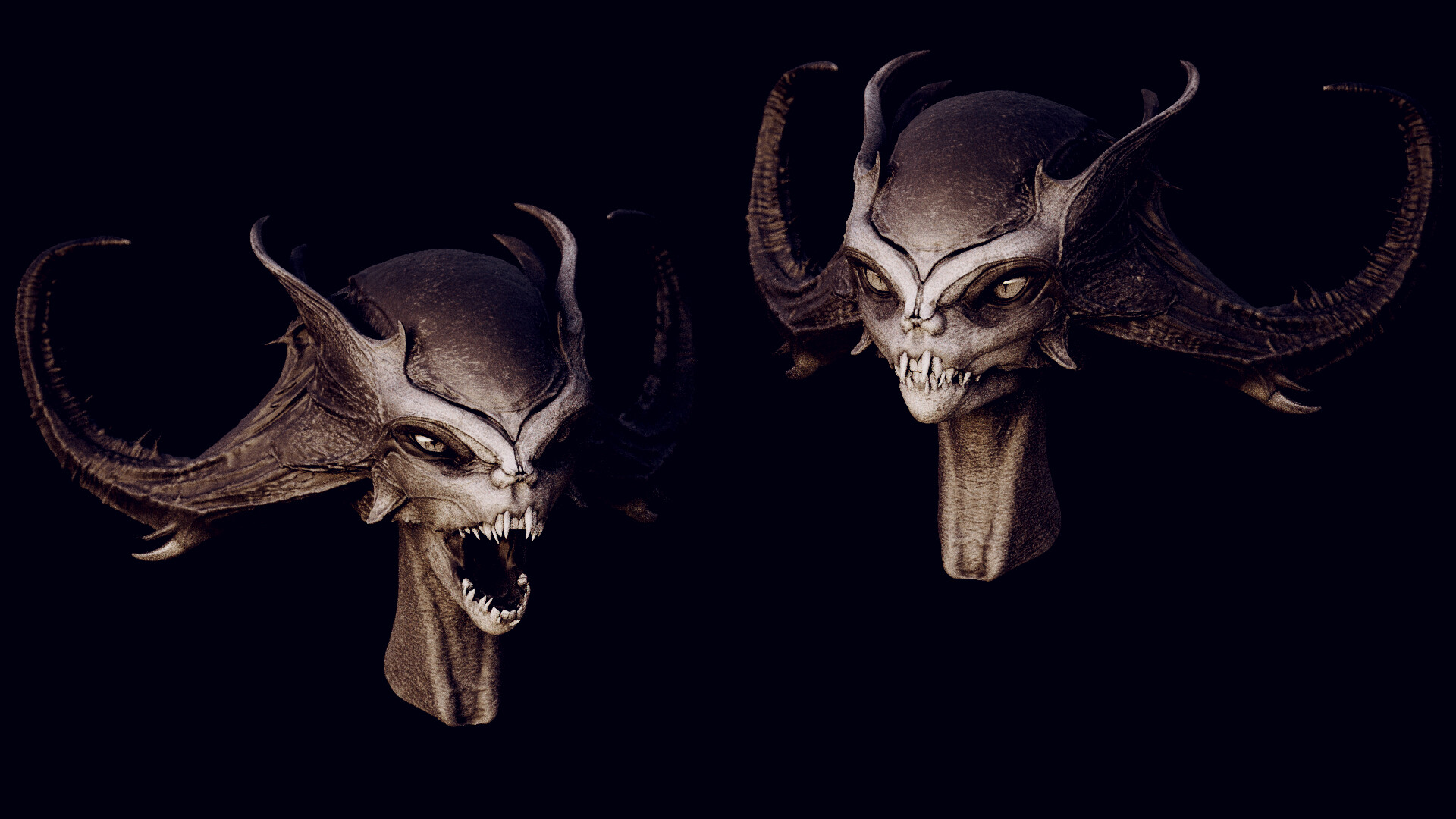Bernhard van der Horst 3D Artist - DEMONESS - 50 Head Sculpts