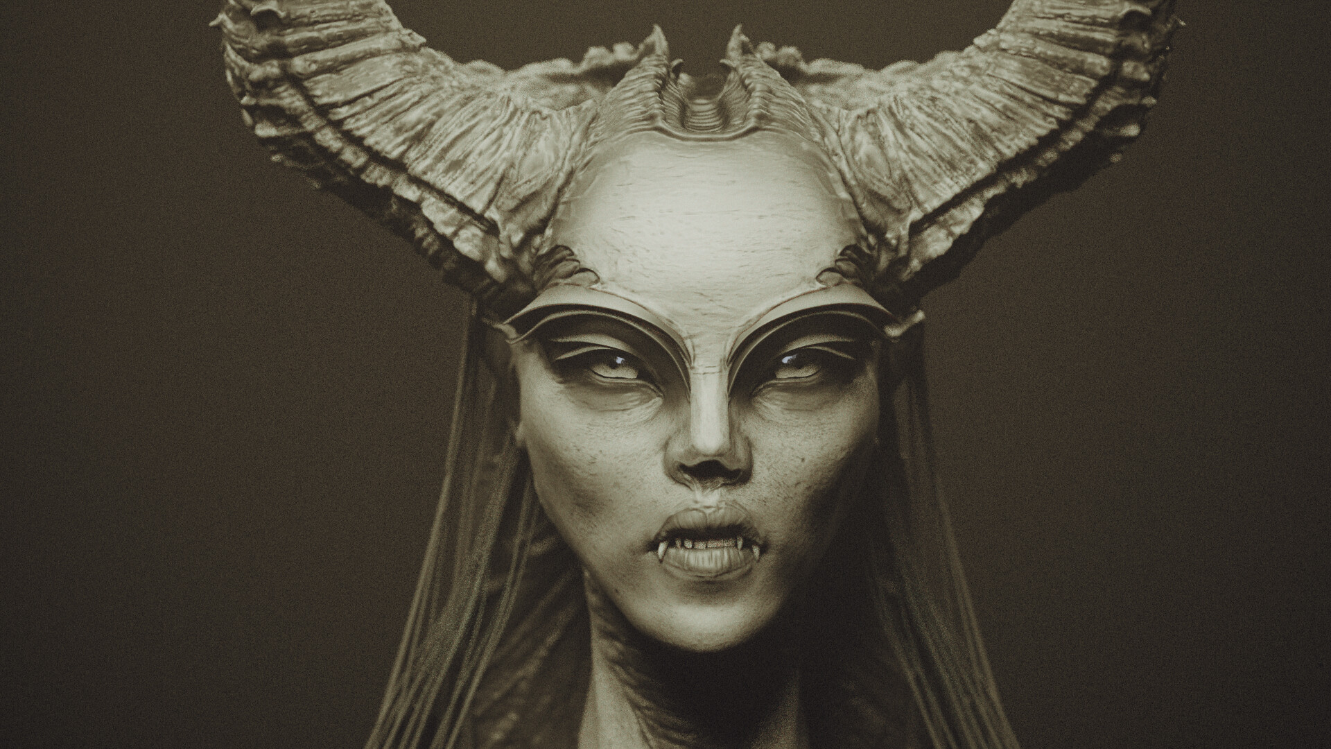 Bernhard van der Horst 3D Artist - DEMONESS - 50 Head Sculpts