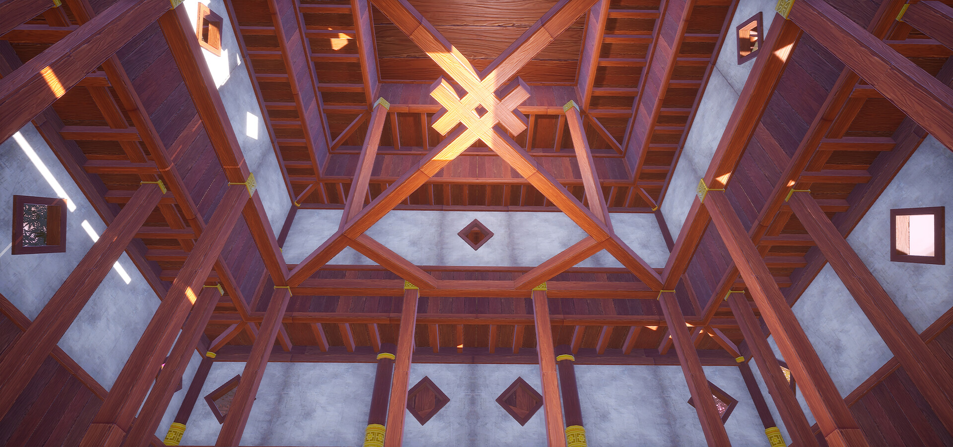 Sam Red - Asian Temple - Interior Scene