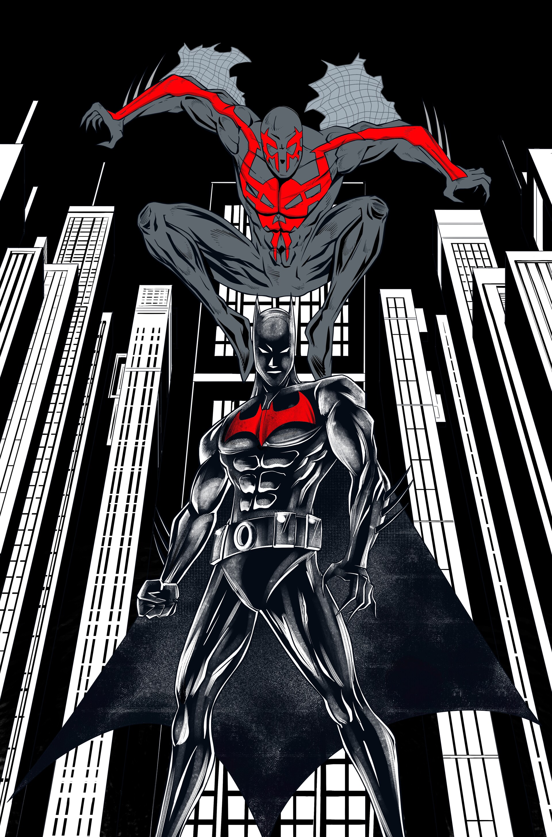 ArtStation - Batman beyond Spiderman 2099