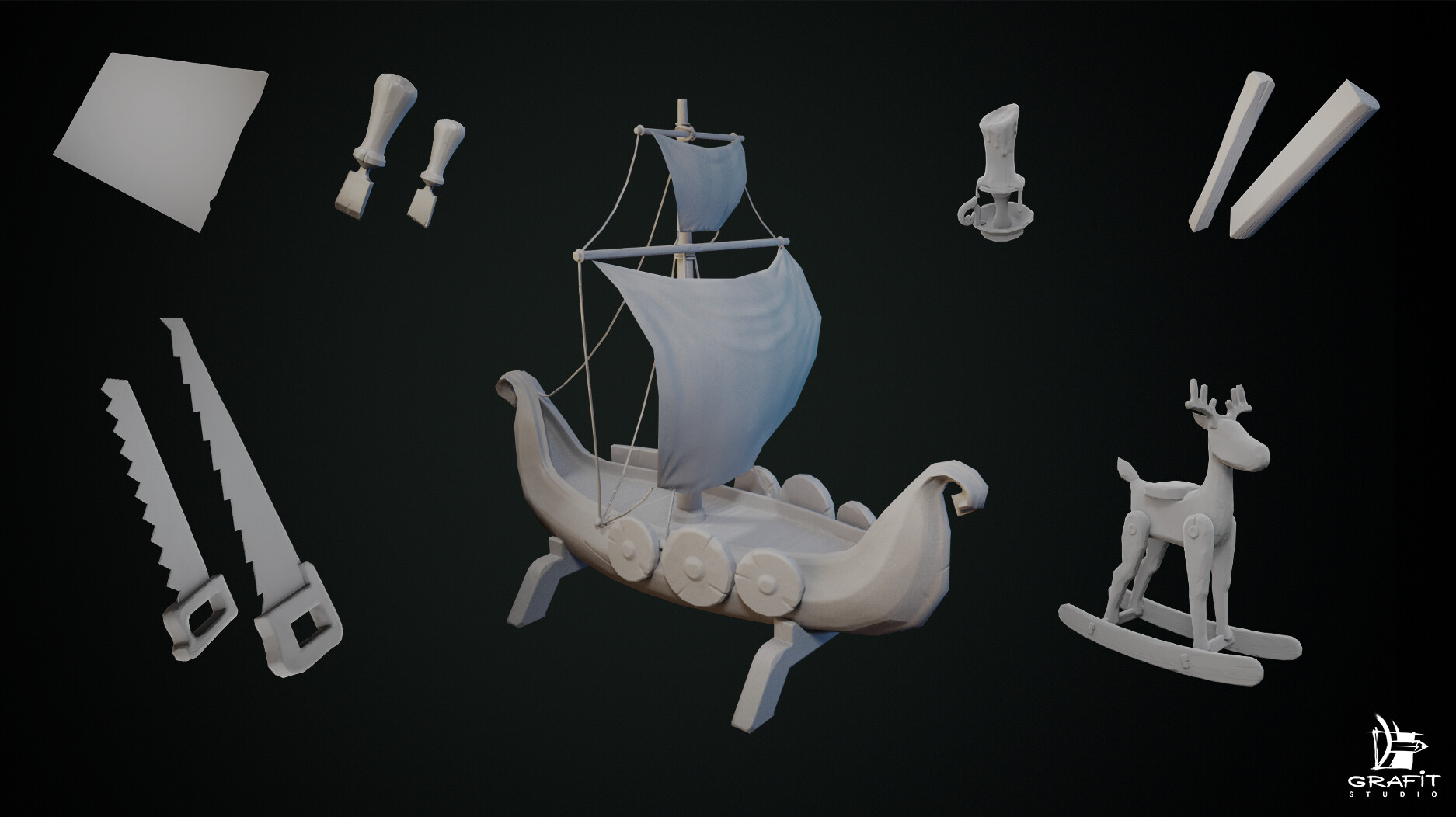 Grafit Studio - 3D Props Handpaint