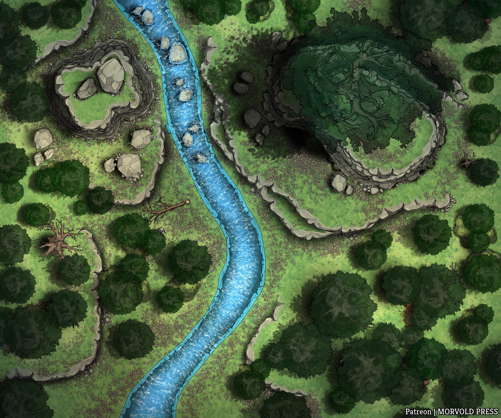 Morvold Press - Elder Tree Forest & Lair [120 x 100]