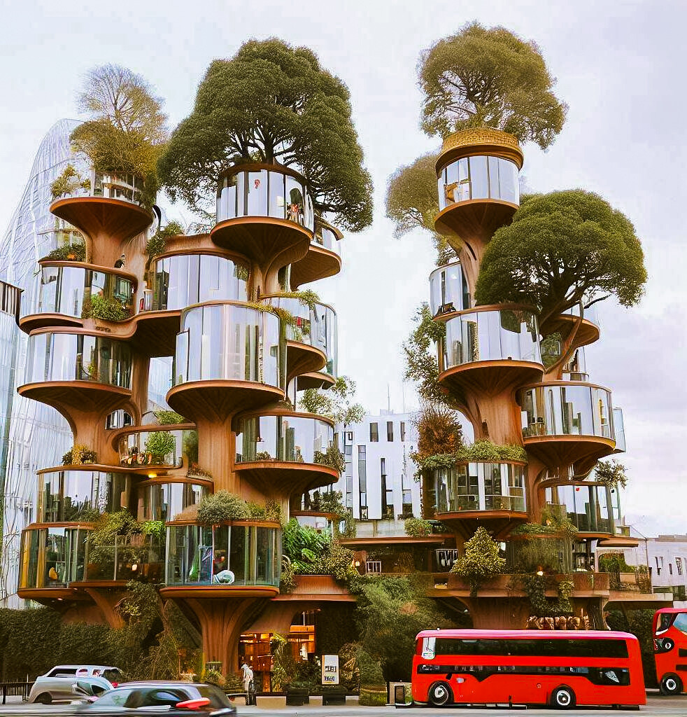 ArtStation - residential tree towers