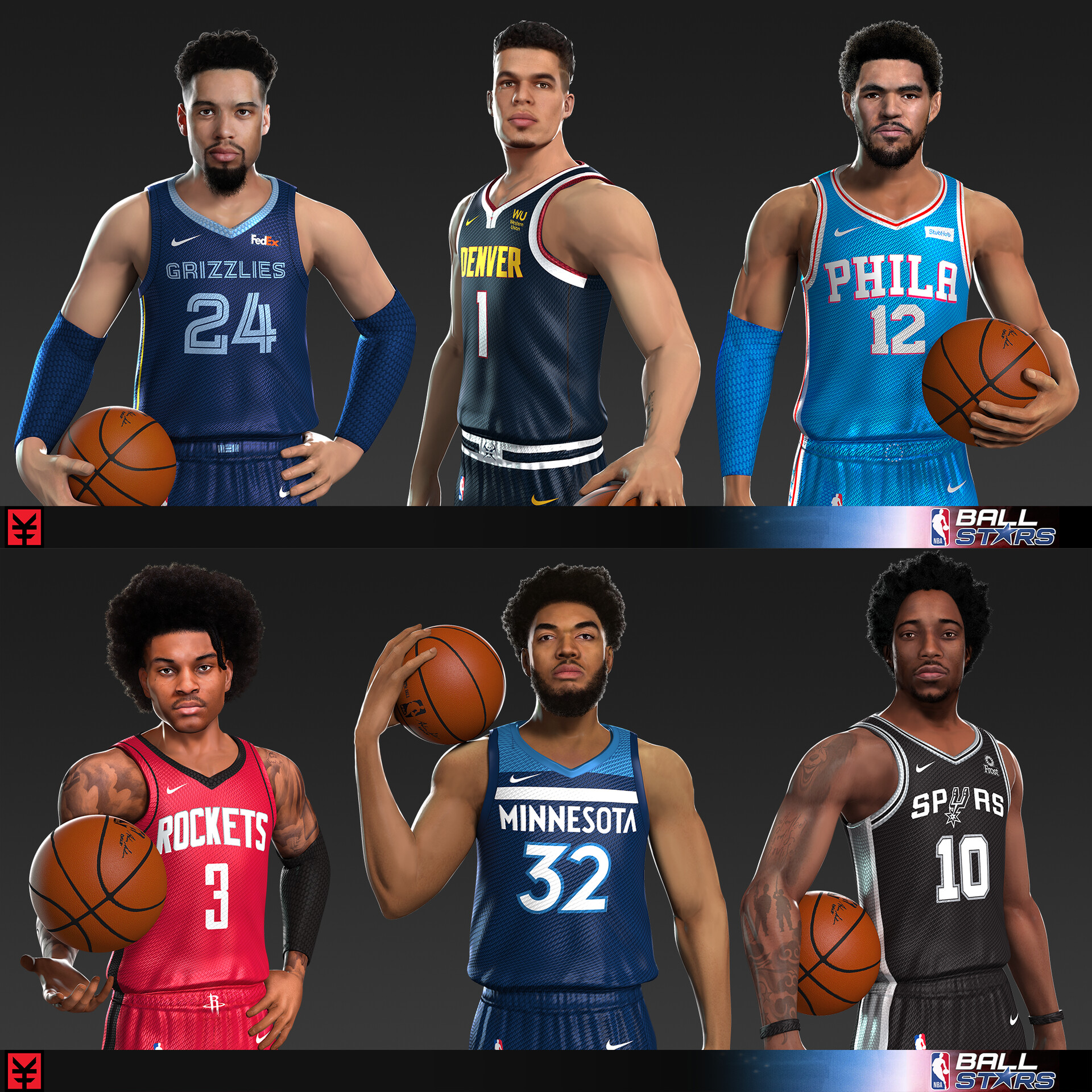 Ian Aguas - NBA Ball Stars Character Portraits