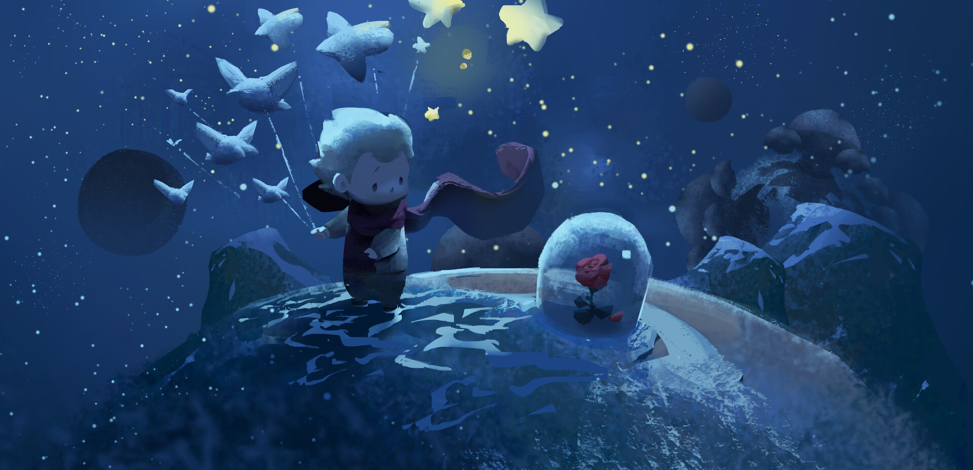ArtStation - little prince and rose