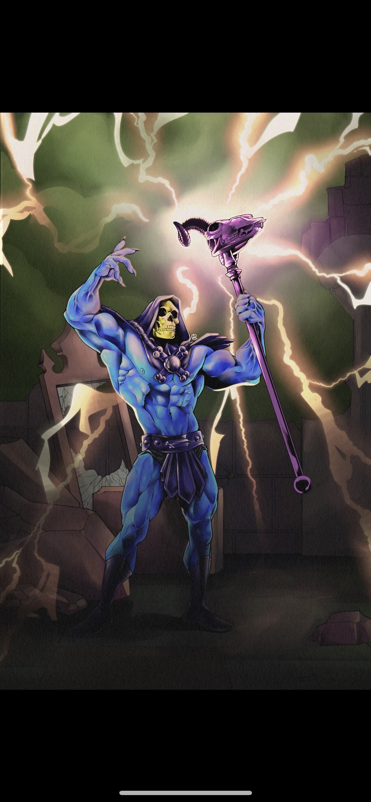 ArtStation - Skeletor from He-Man cover fan art.