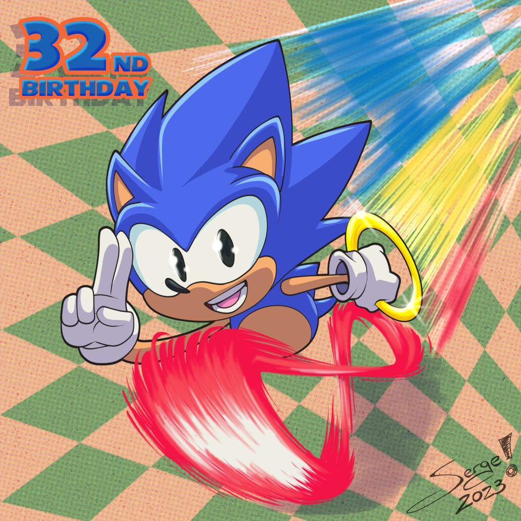 ArtStation - Sonic 32nd Anniversary