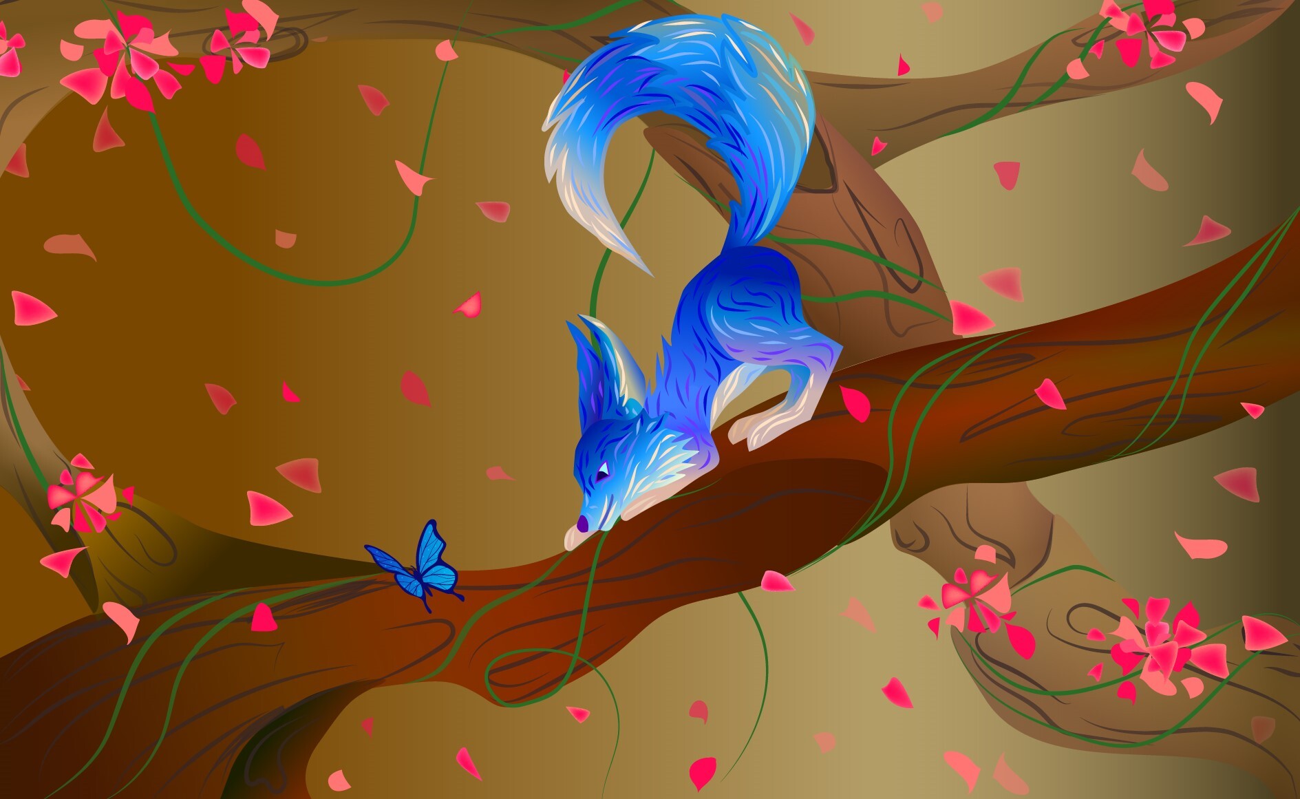 ArtStation - 2D animation "Magic fox"