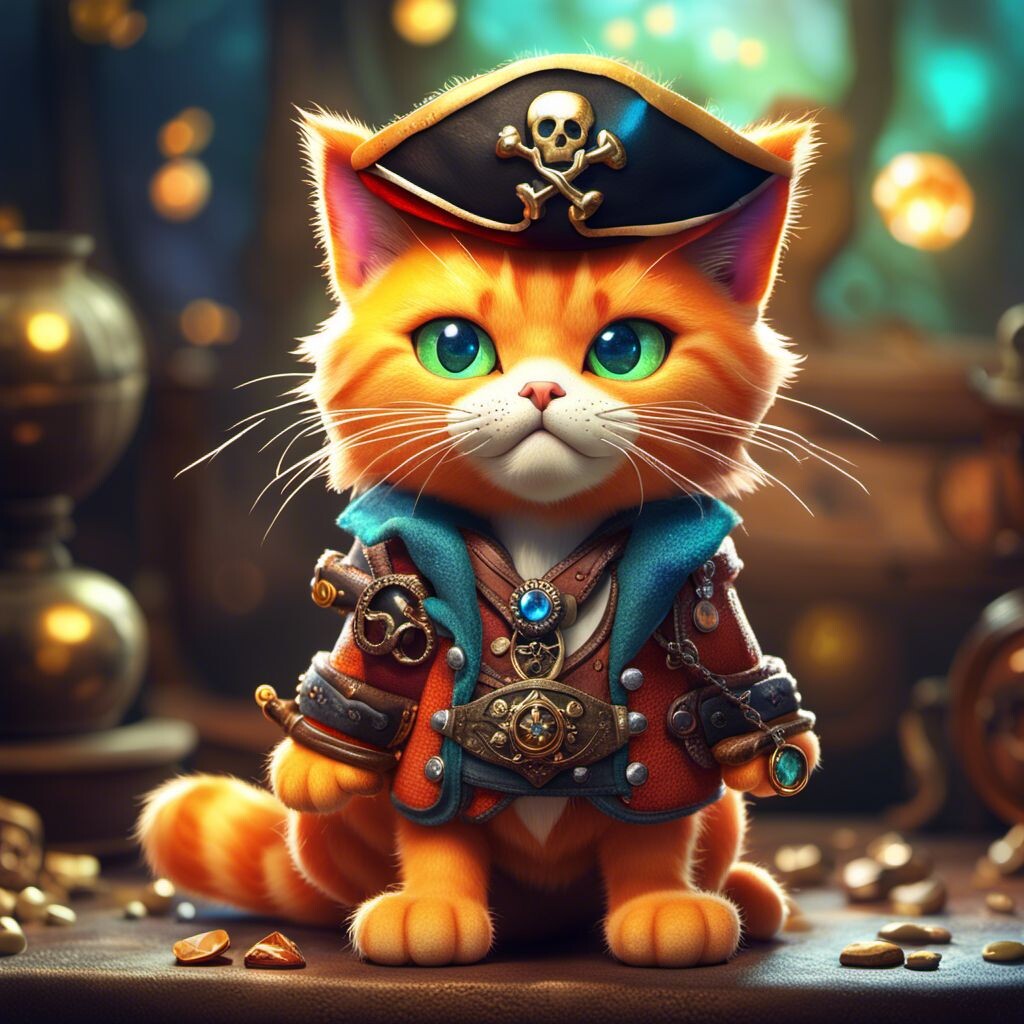 ArtStation - Cute cat pirate