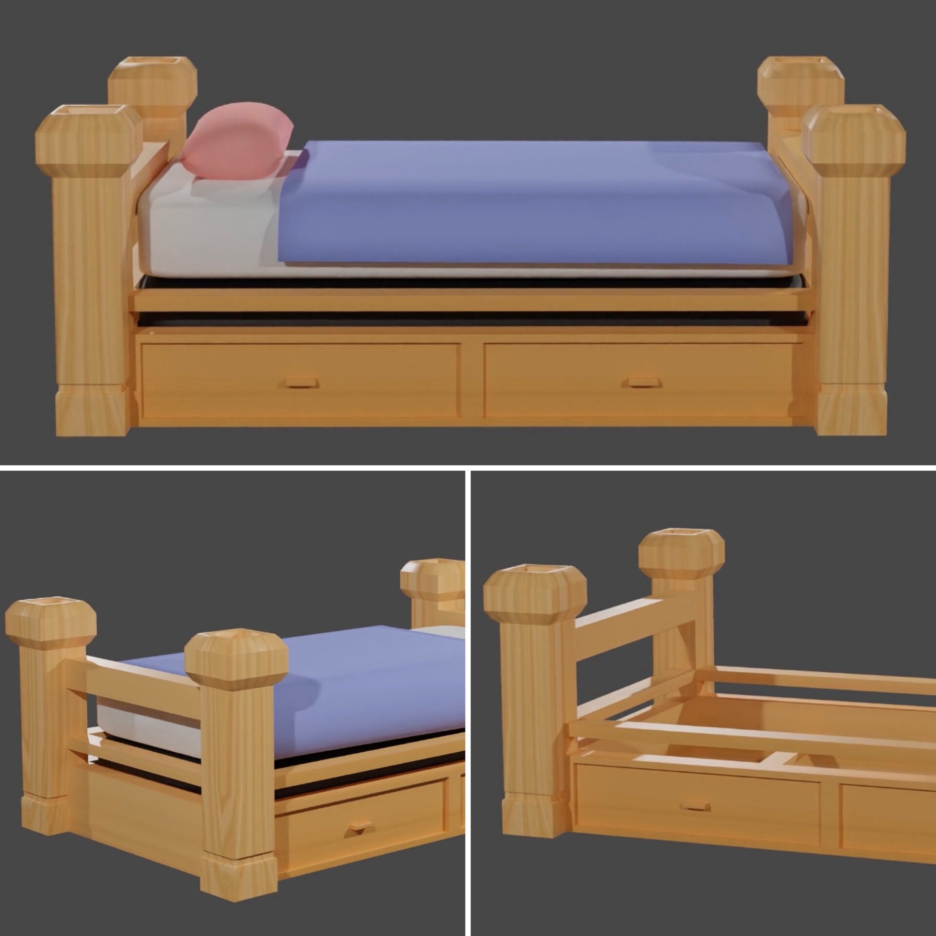Cloudy3D - Bedroom Prop modeling