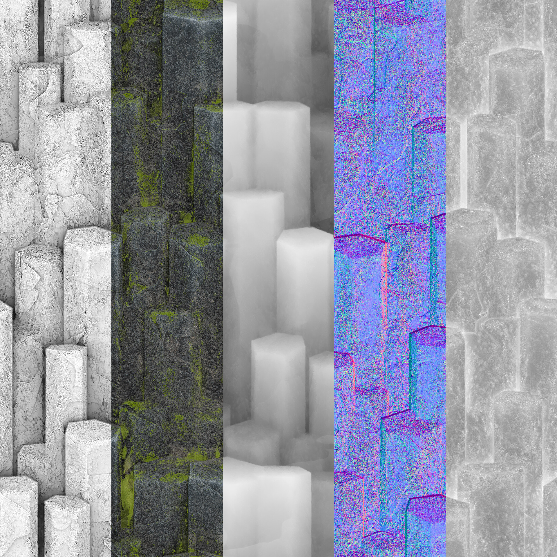 Jack Ball - Mossy Basalt - Fully Procedural Material