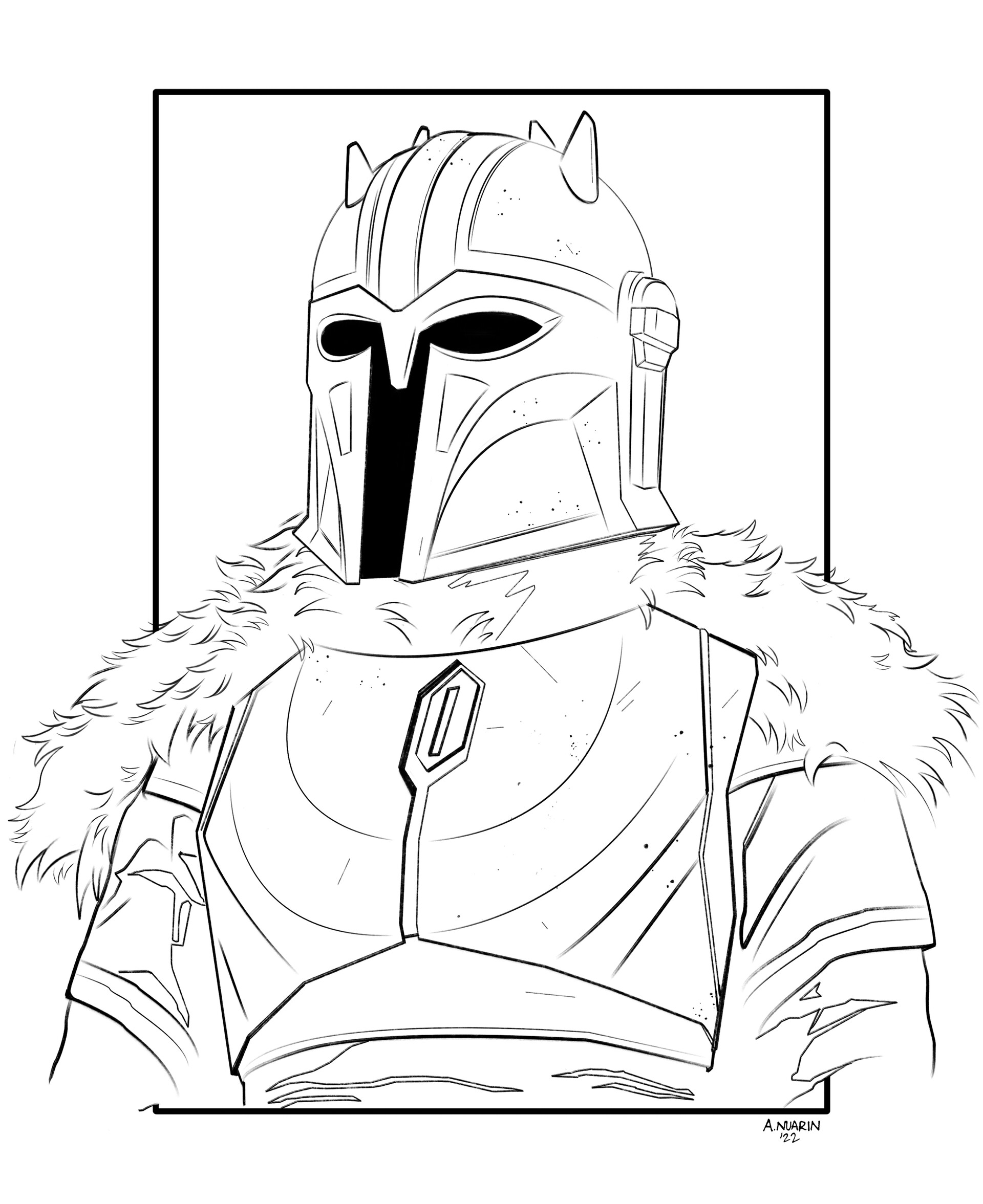 mandalorian helmet coloring pages
