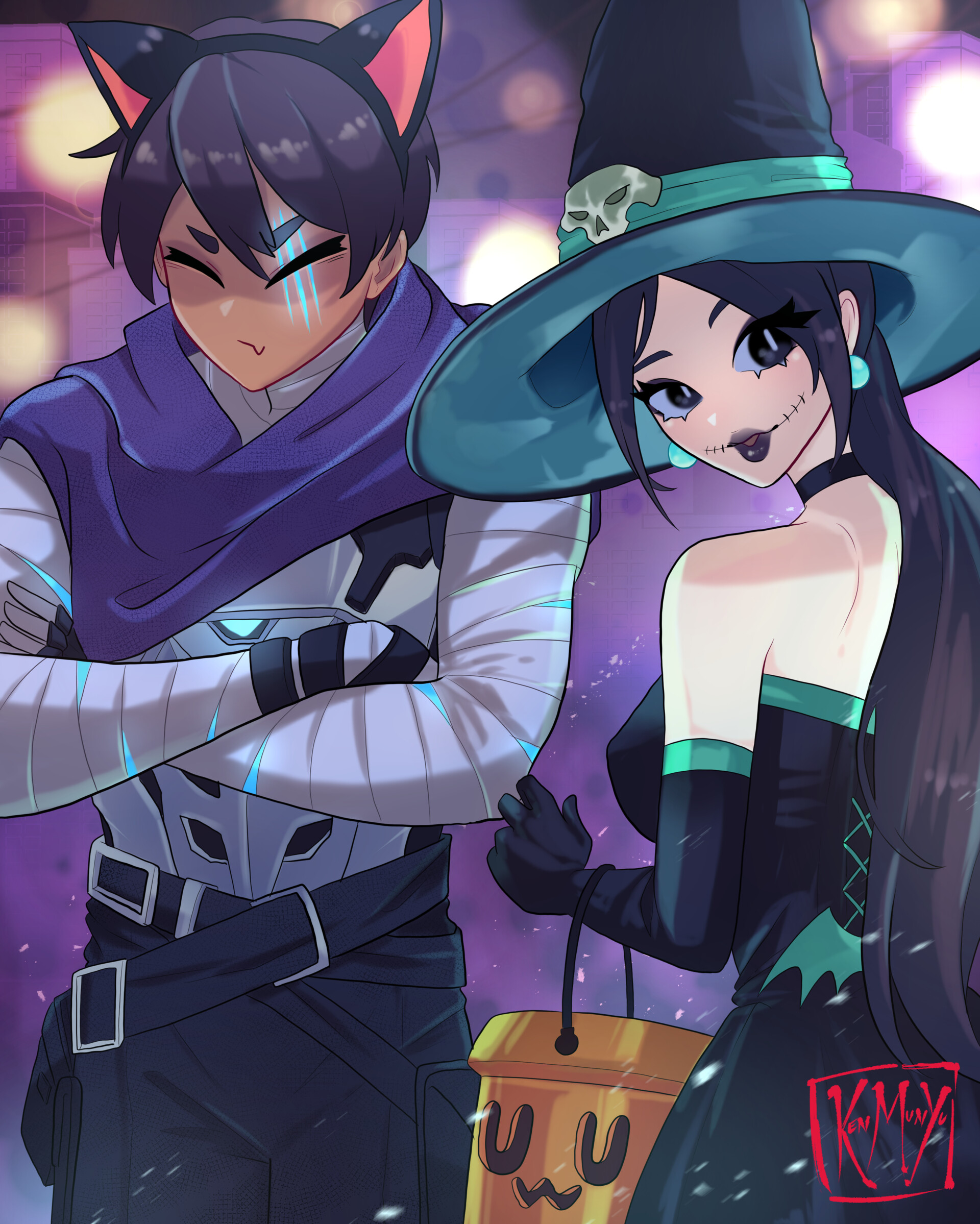 Artstation Cat Omen X Witch Sage 🦇💜