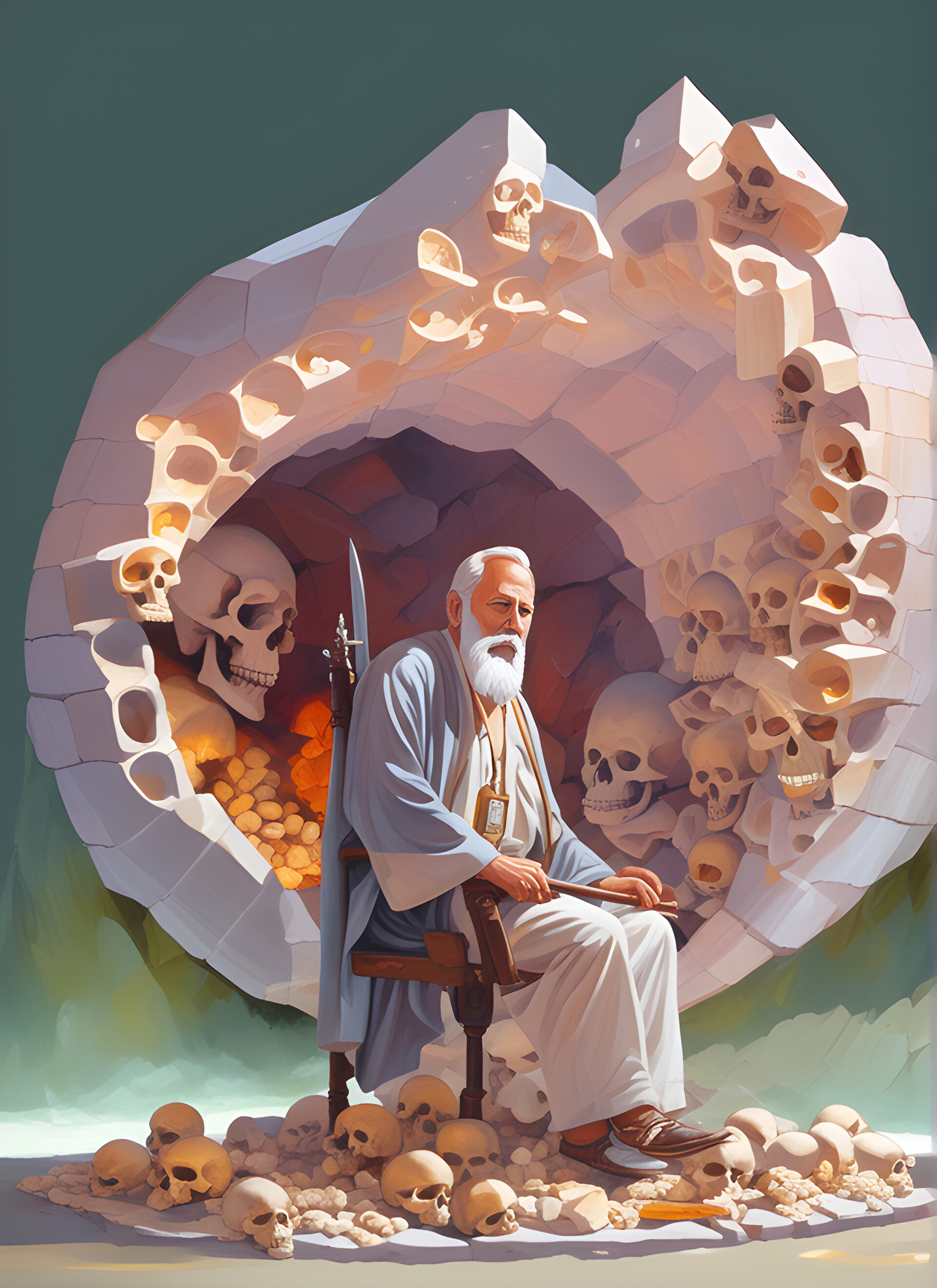 ArtStation - keeper of an ancient bone portal