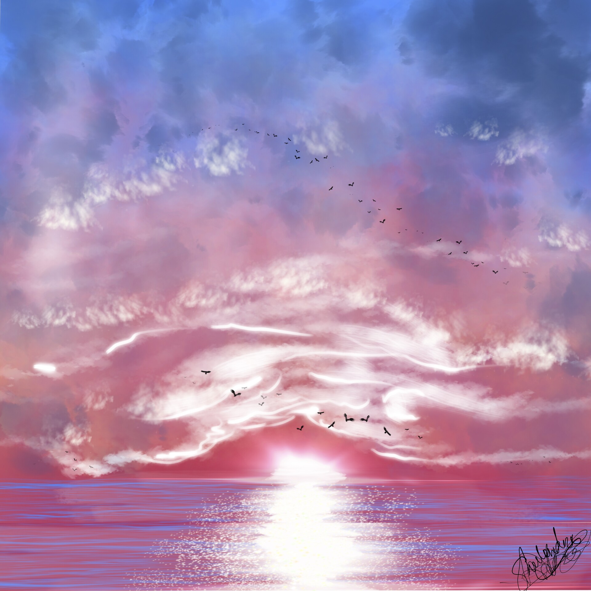 ArtStation - Pink Sunset