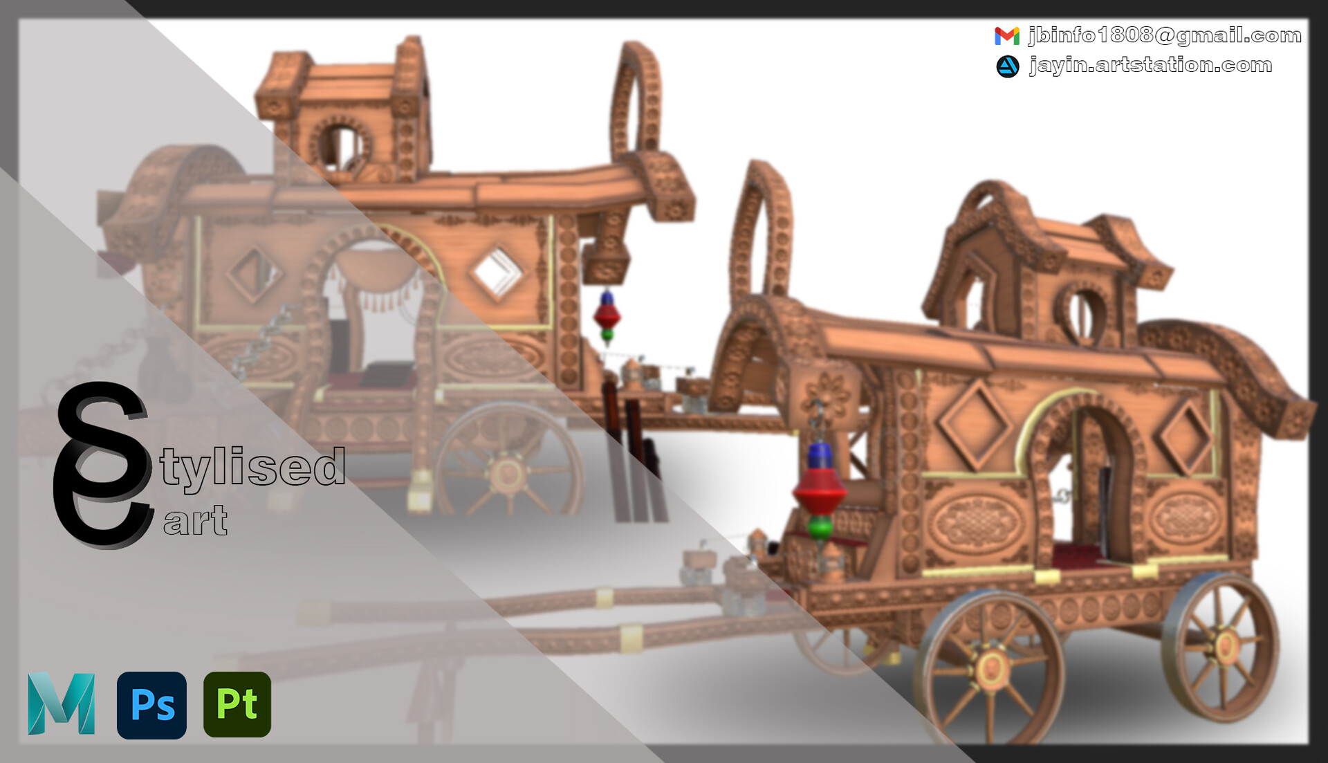 ArtStation - Blender Cart Stylized design | Stylized Cart | Blender ...
