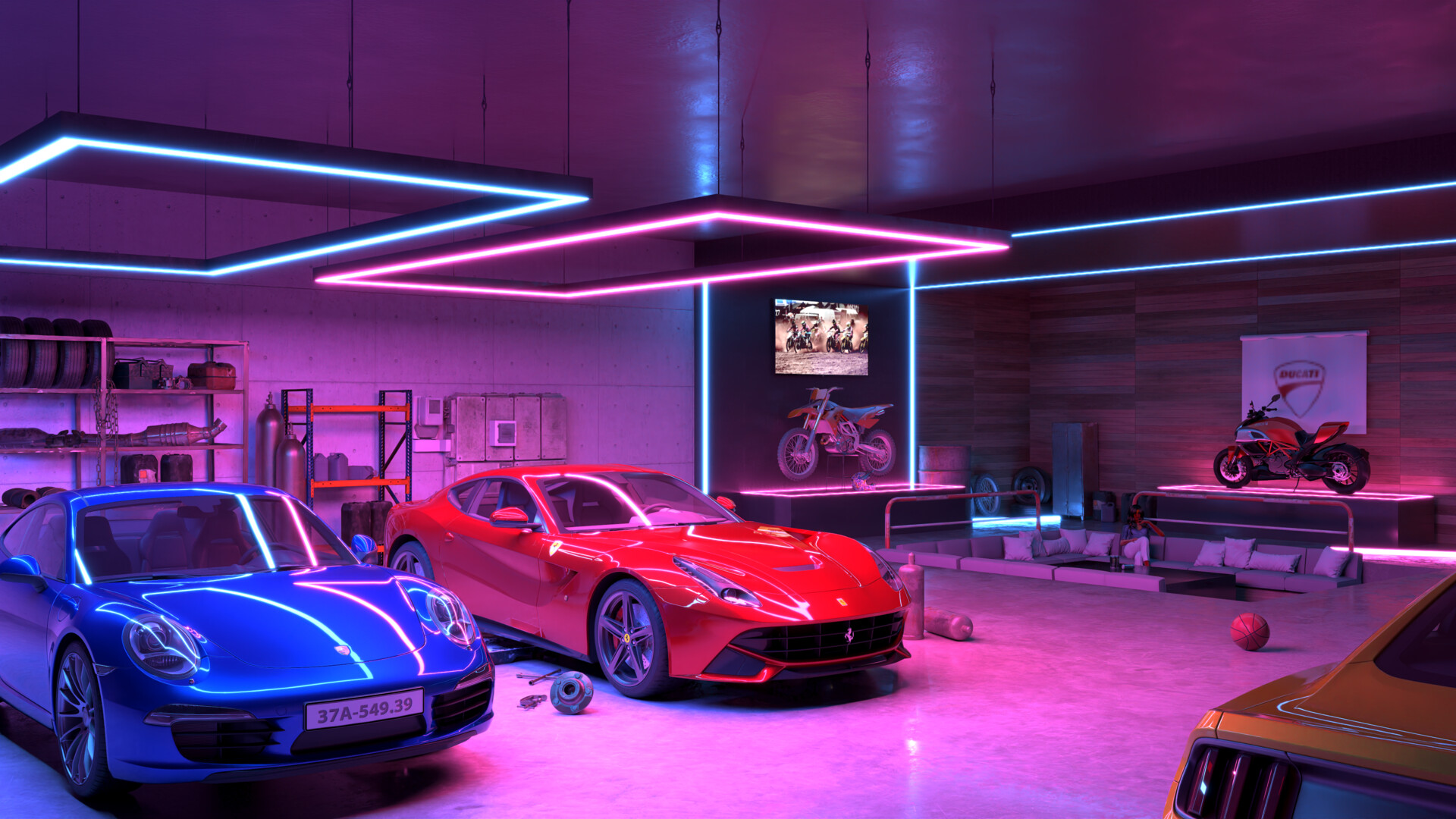 ArtStation - Neon space