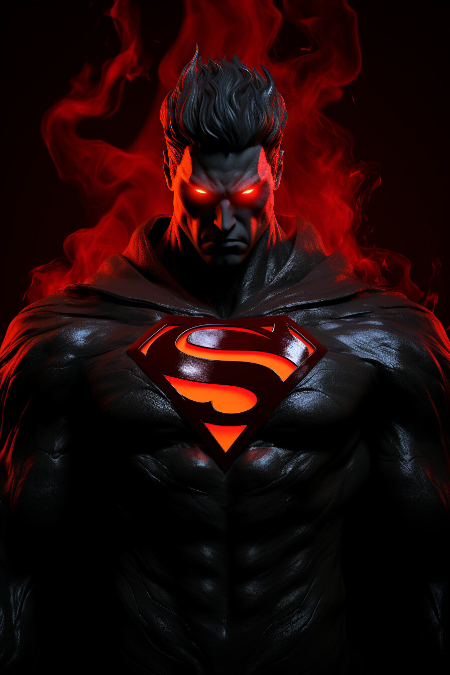 AImid digitalart - DC Character Demon Version of Superman