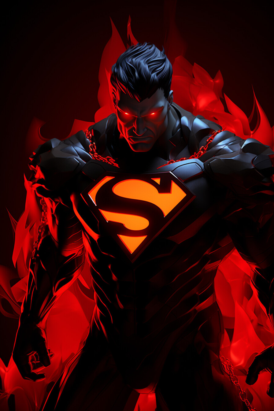 AImid digitalart - DC Character Demon Version of Superman