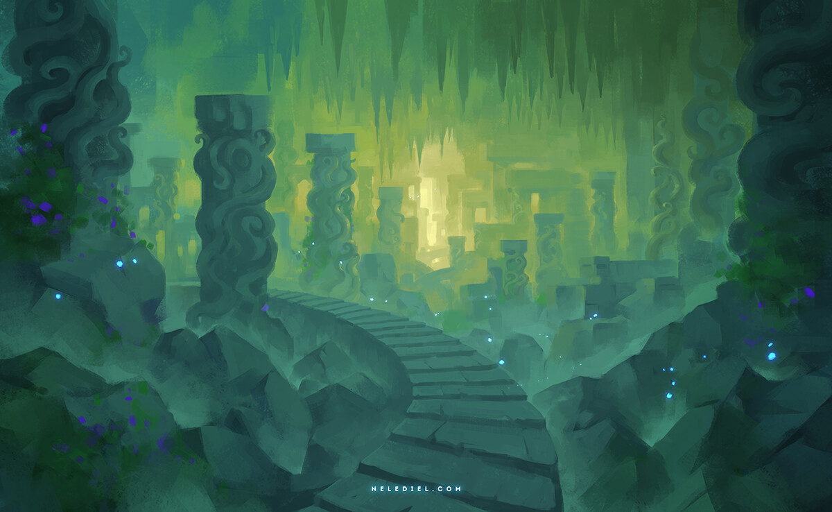 ArtStation - Ruins in the Ancient Cave