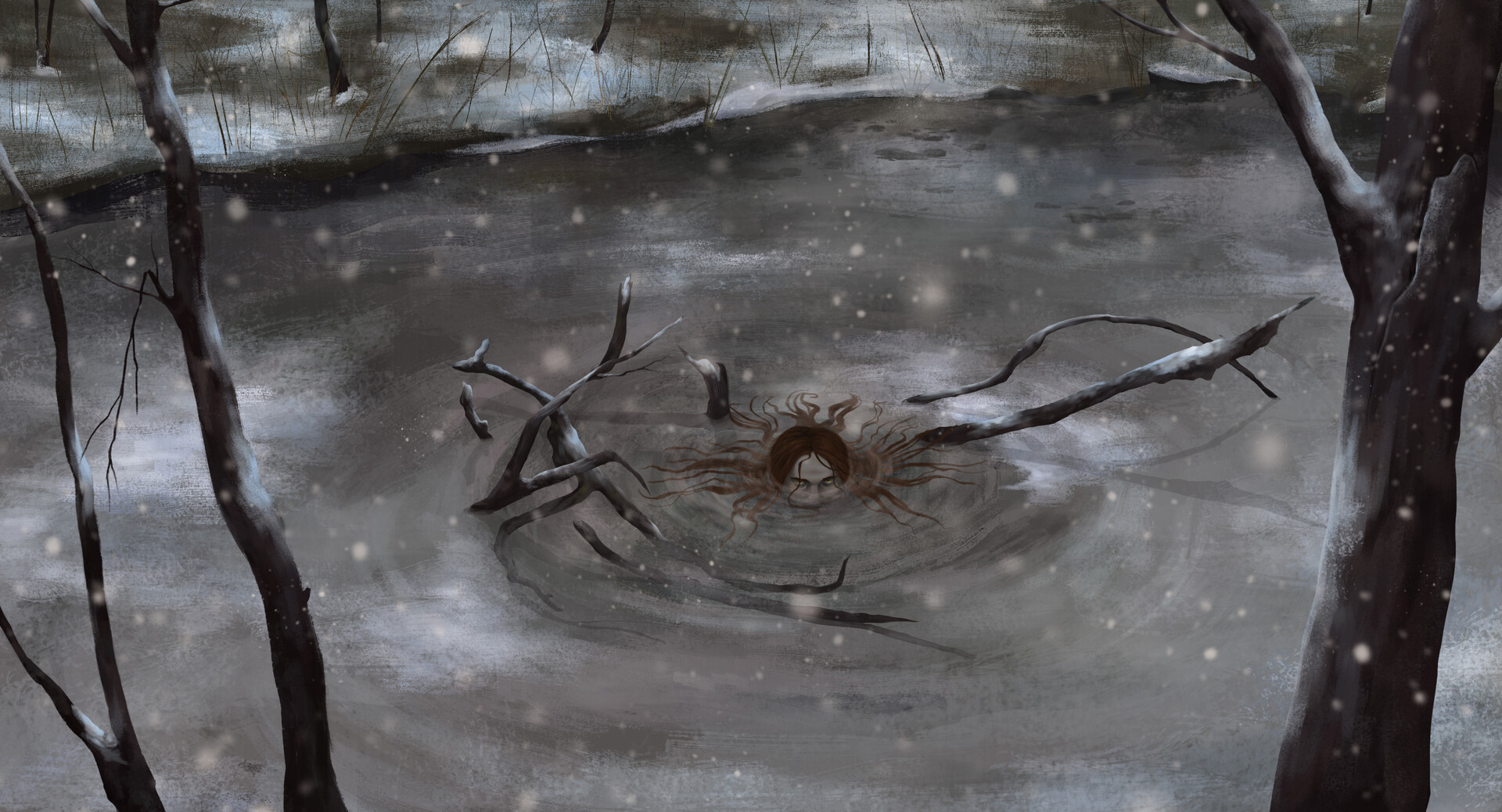 ArtStation - Rusalka in the winter