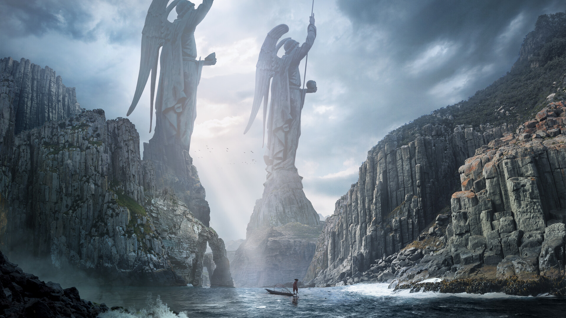 ArtStation - The Argonath - challenge Matte