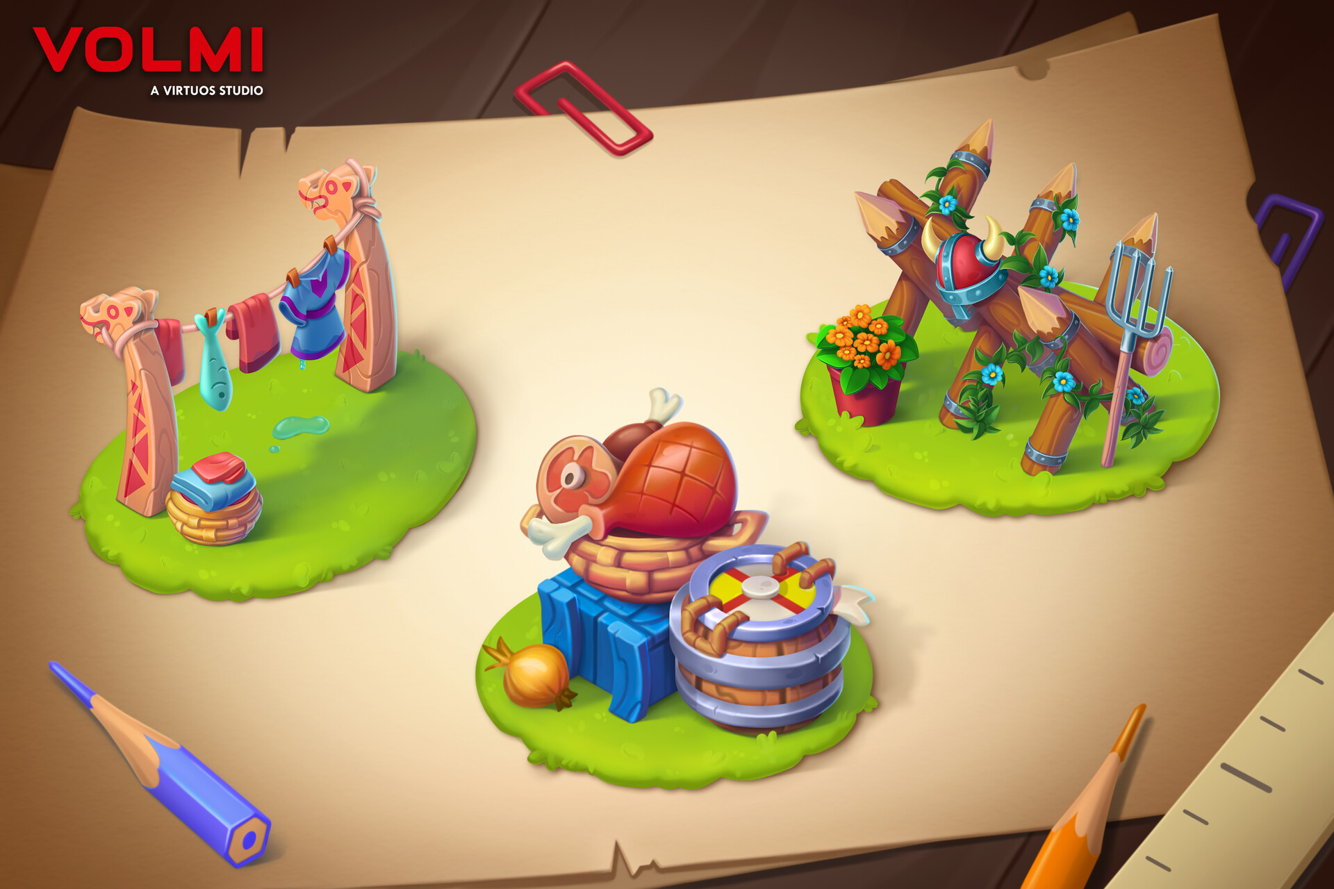 Volmi Games - Viking Bliss | Isometric Props