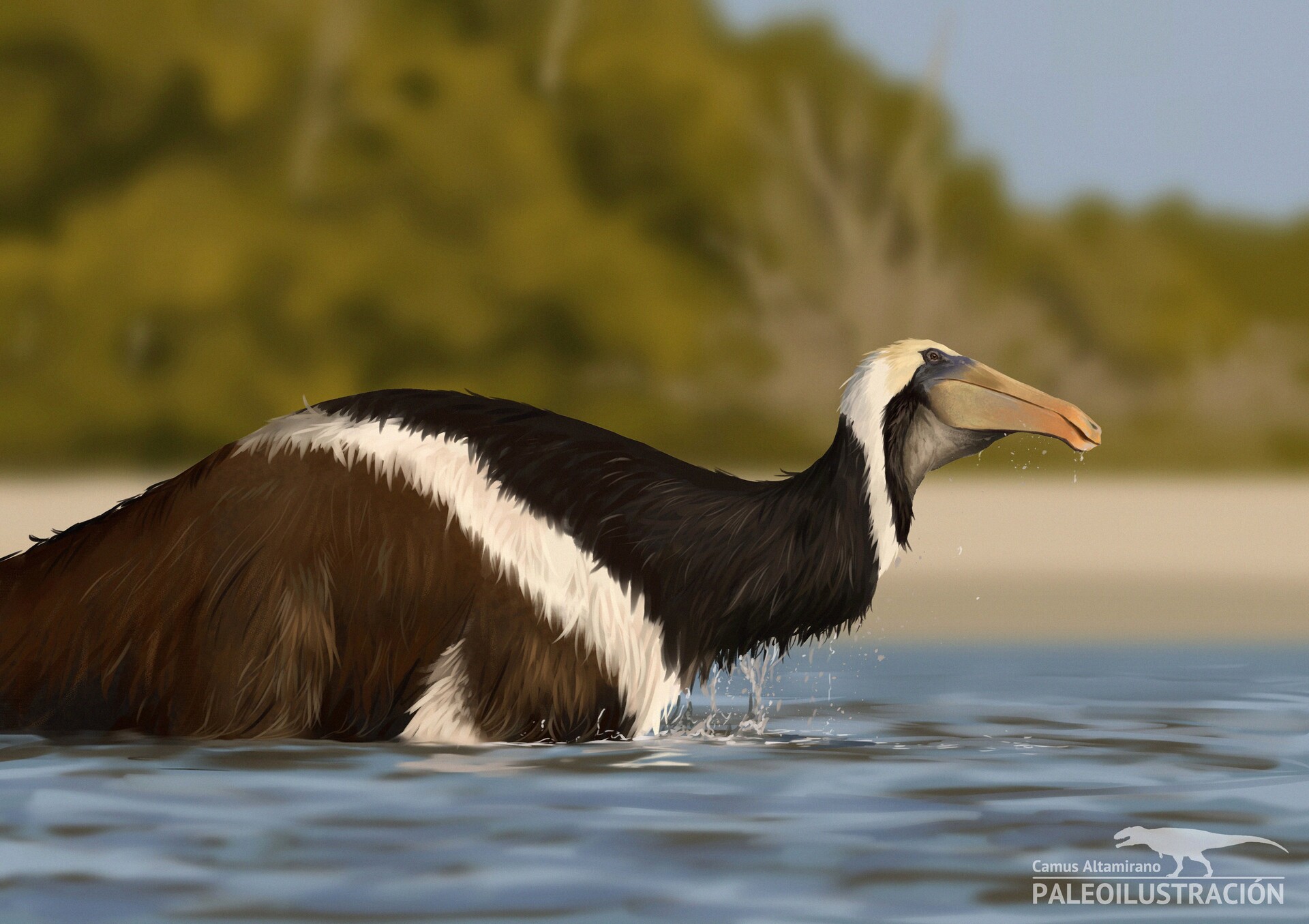 ArtStation - Paraxenisaurus on a river