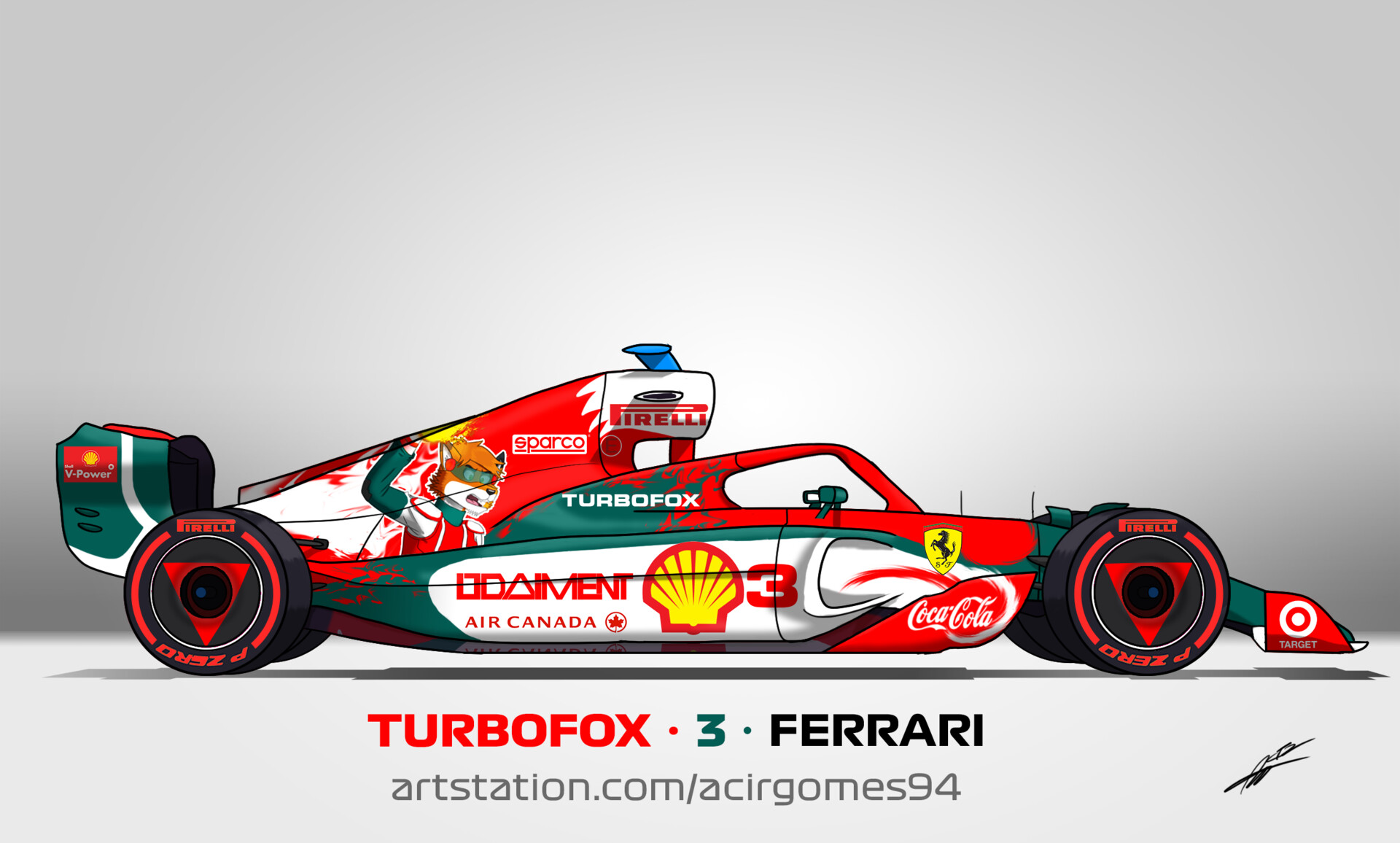 ArtStation - Odaiment Livery for Formula 1 - Turbofox/Ferrari