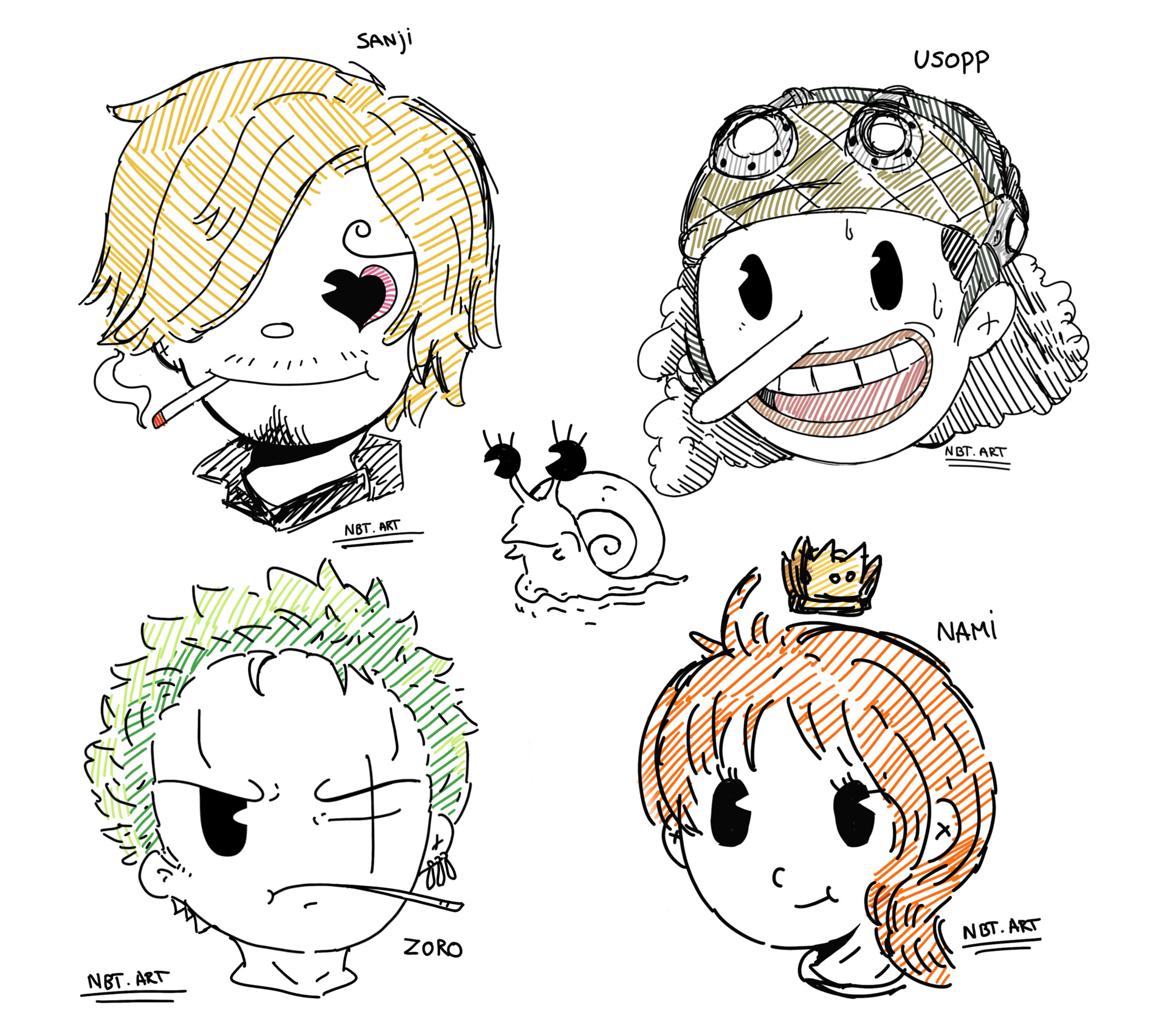 ArtStation - One Piece Sketch