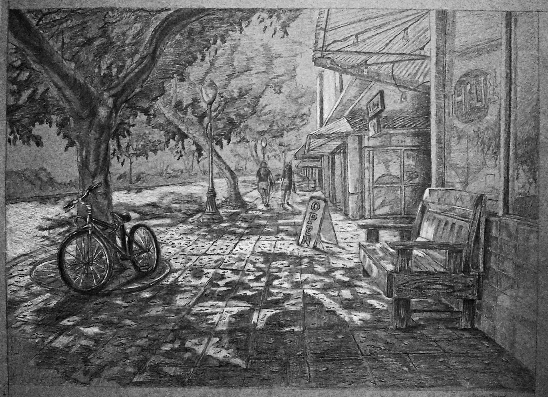 ArtStation - Location Drawing: Street View