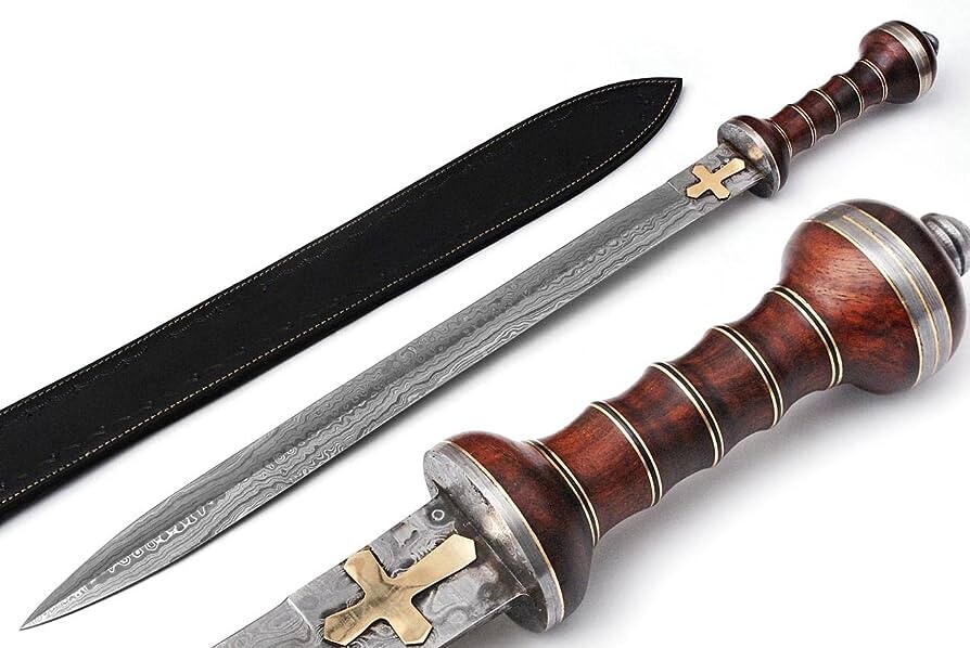 ArtStation - custom handmade Damascus steel Roman sword for sale