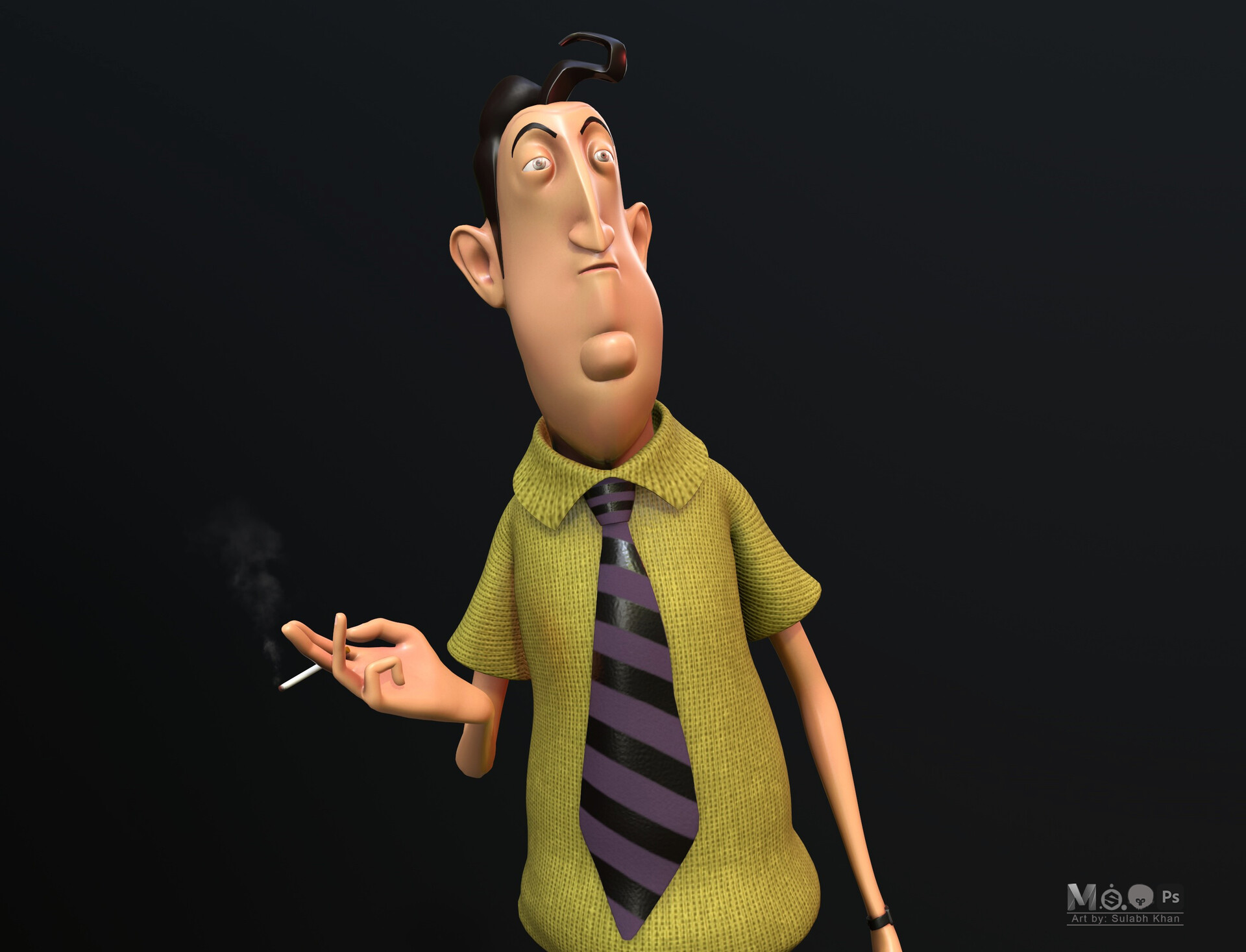 ArtStation - Tall Man 3D Character Model