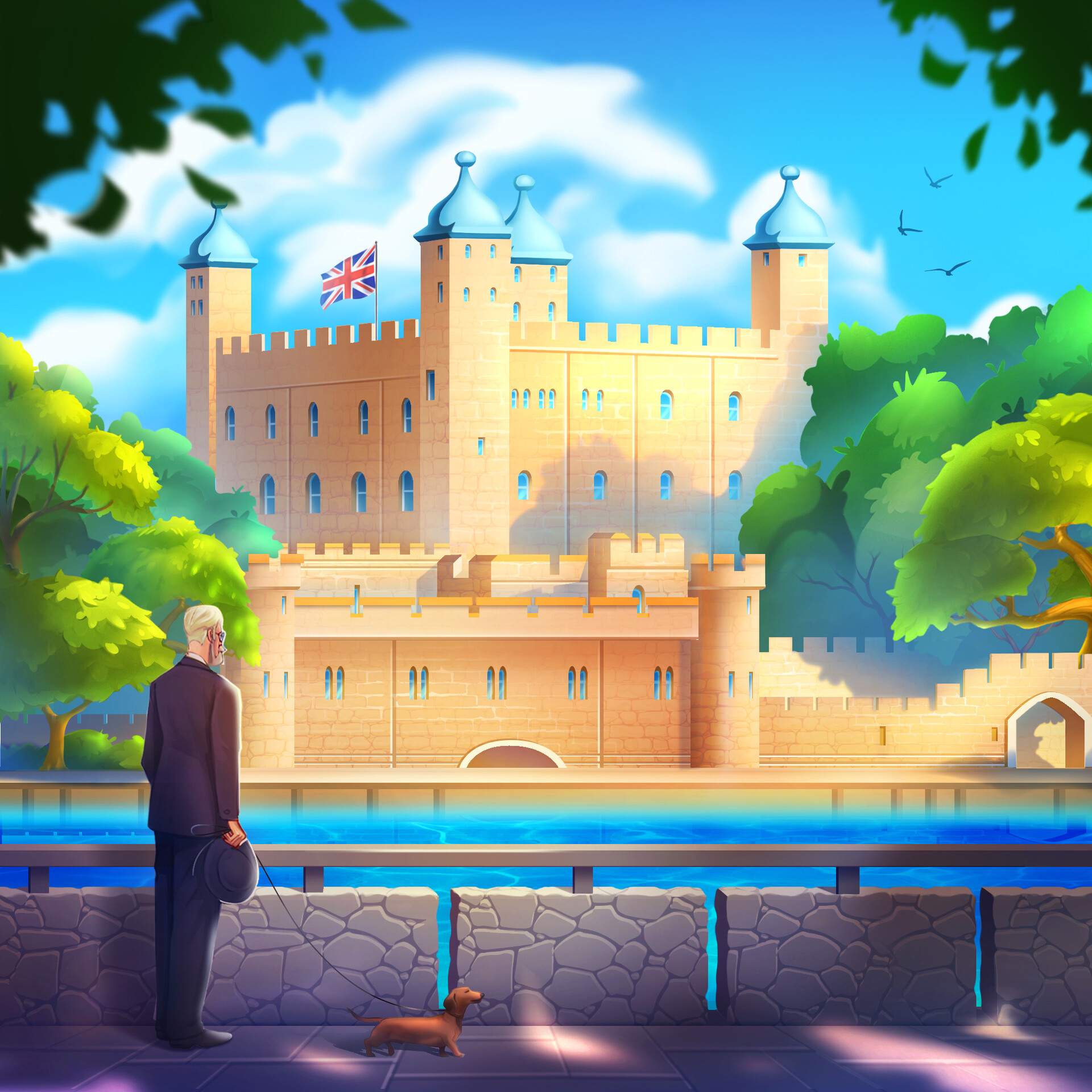 ArtStation - Info fact illustration about the Tower of London for ...