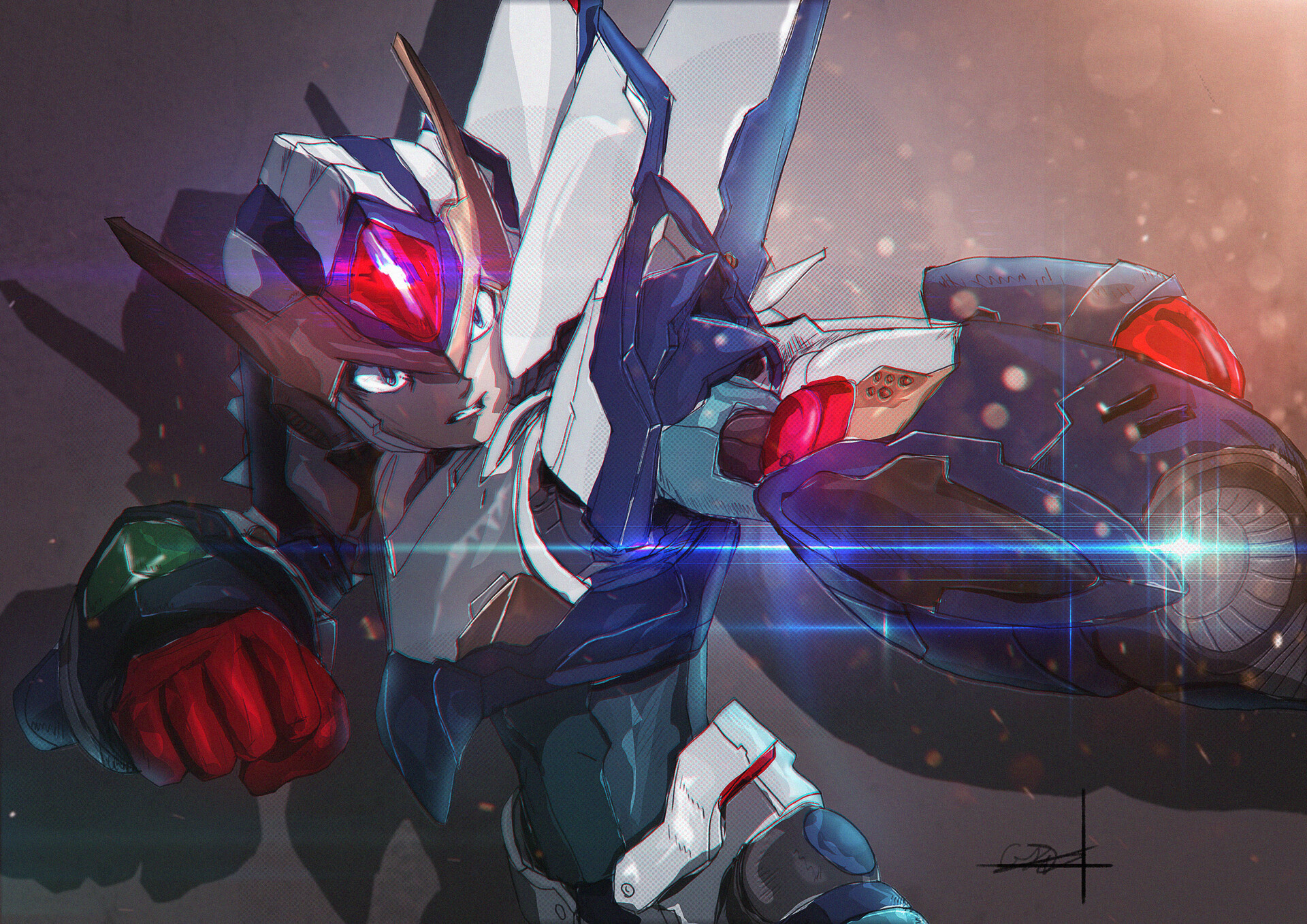 ArtStation - Mega Man X5 Falcon Armor Fan art